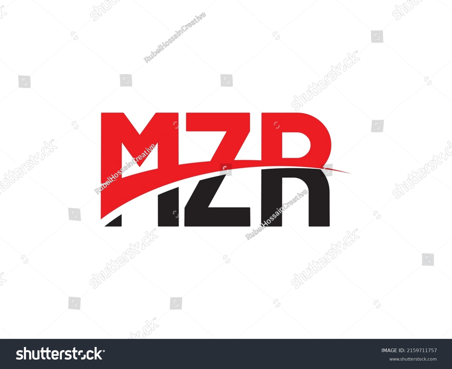 Mzr Letter Initial Logo Design Vector Stock Vector (Royalty Free ...