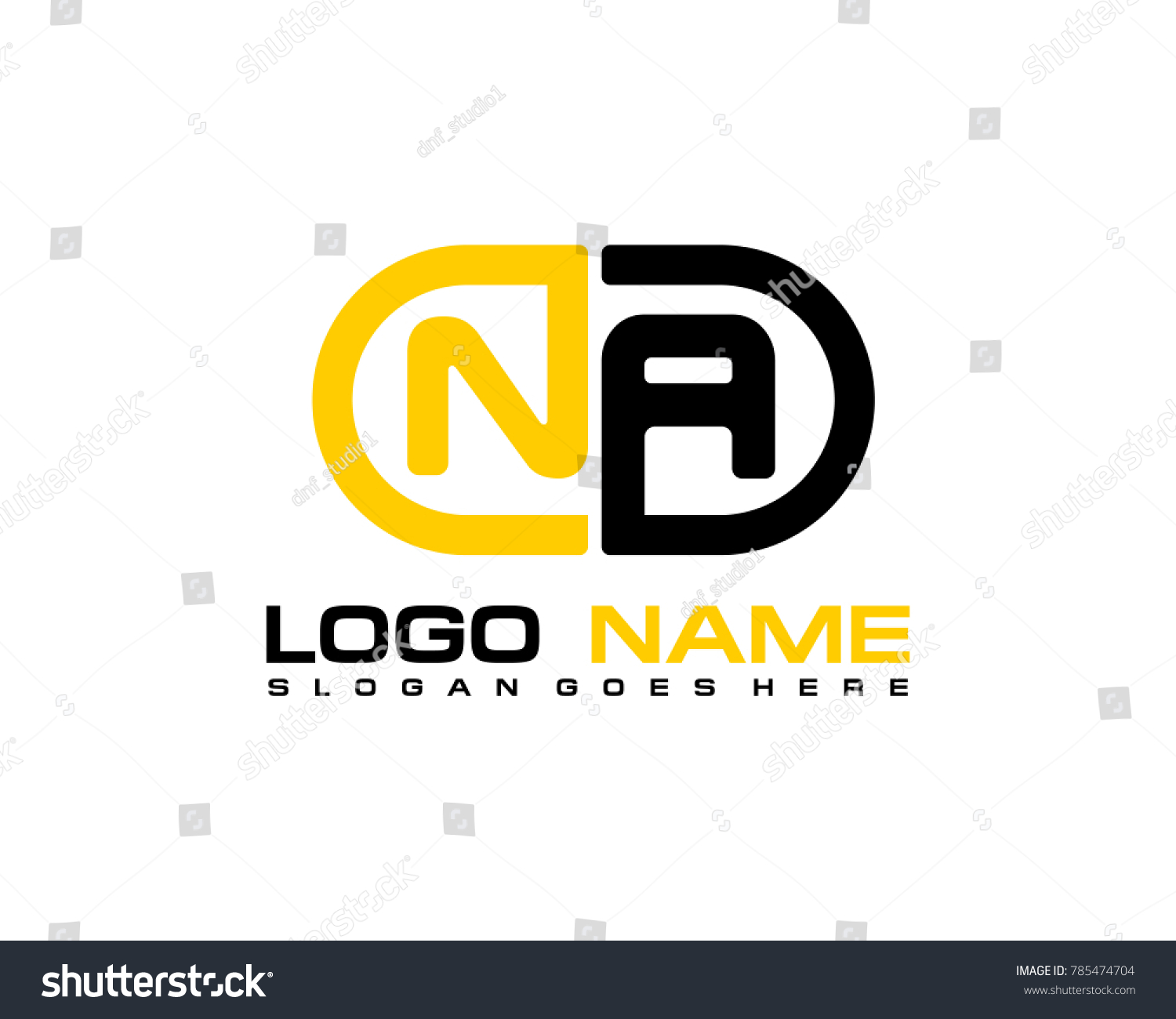 N Initial Logo Template Vexctor Stock Vector (Royalty Free) 785474704 ...