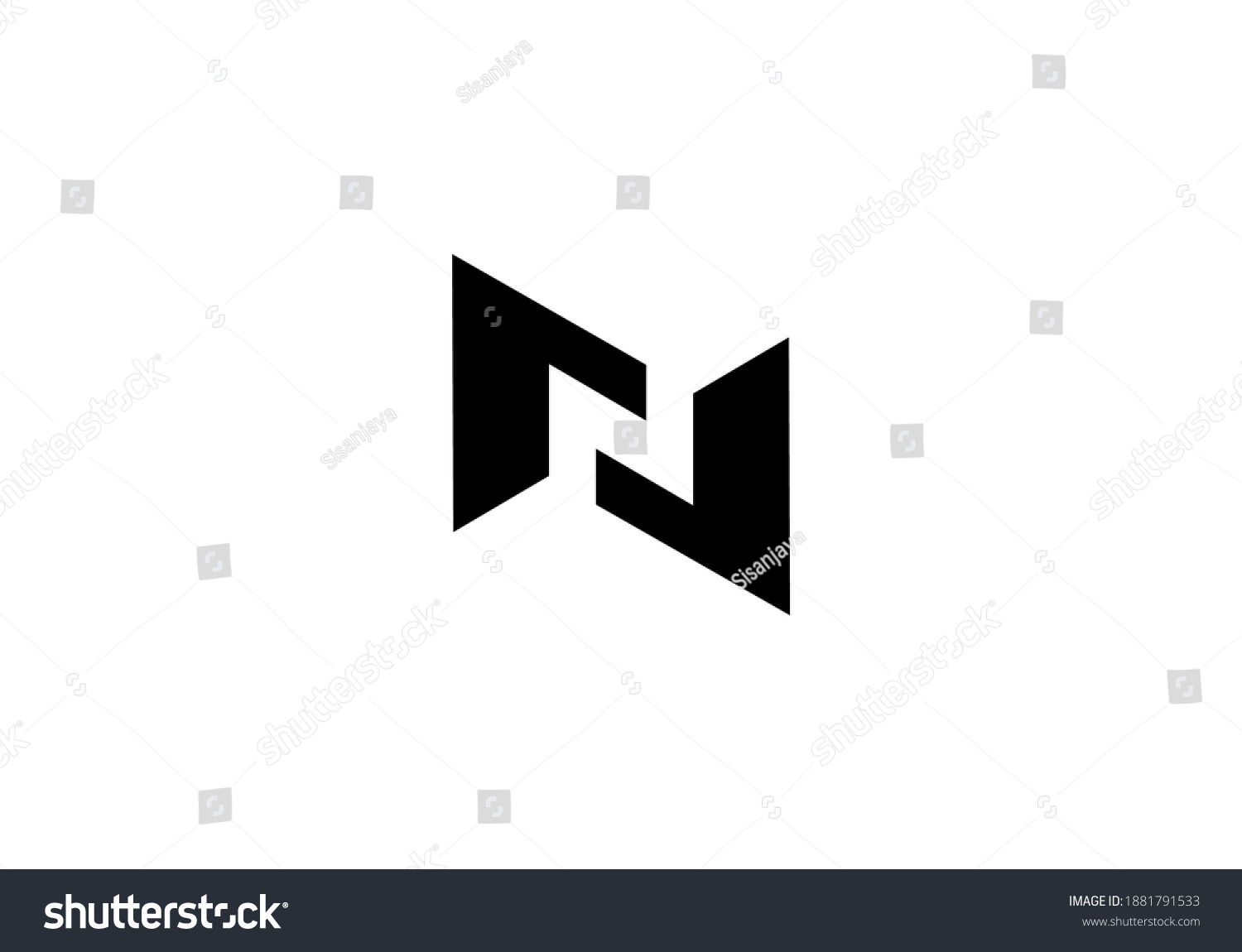 N Alphabet Logo Vector Design Stock Vector (Royalty Free) 1881791533 ...