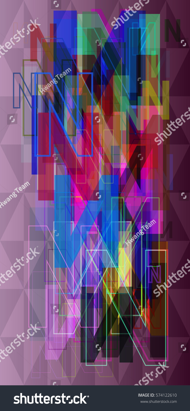 N Alphabet Template Art Stock Vector (Royalty Free) 574122610 ...