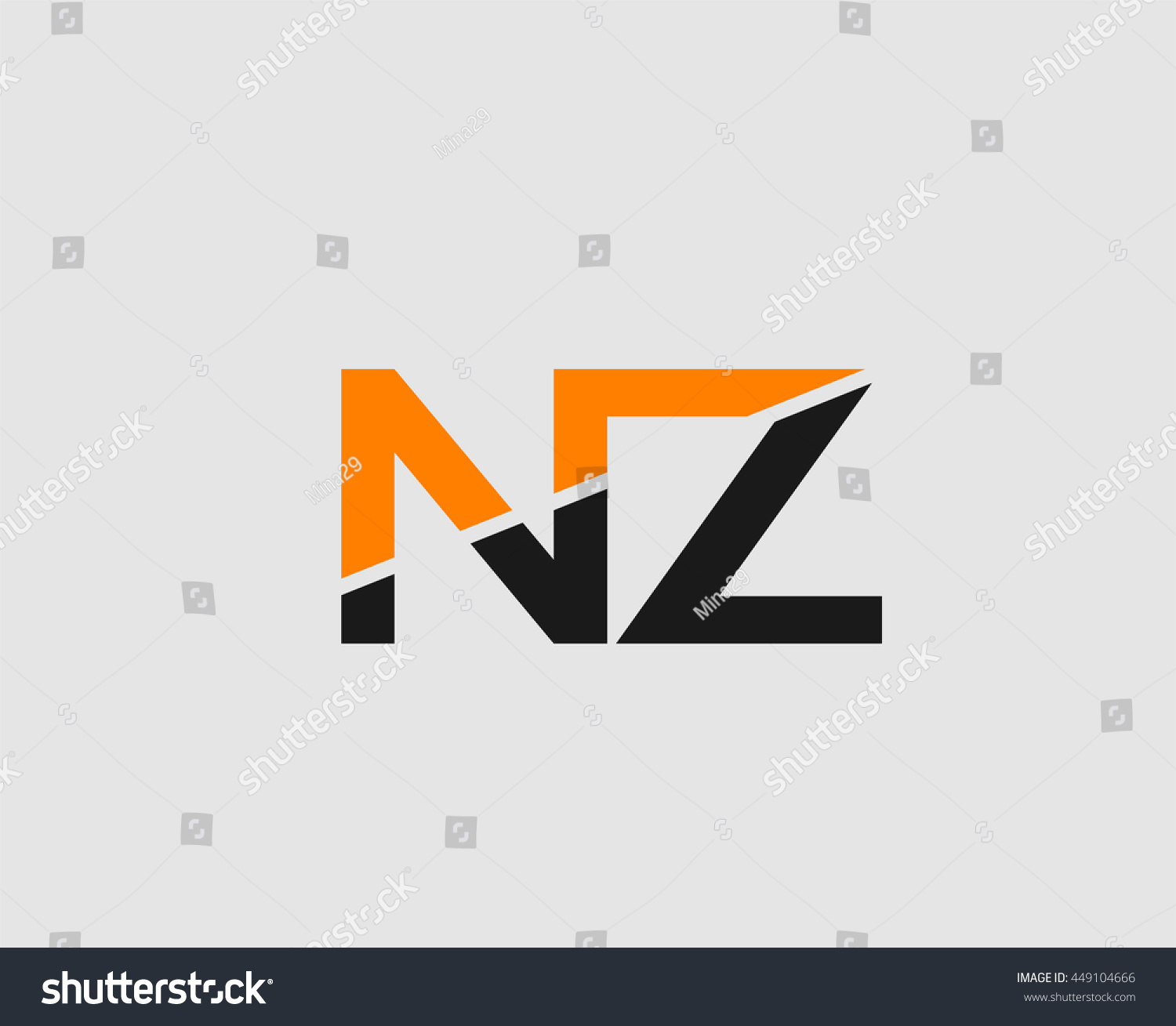 N Z Logo Vector Stock Vector (Royalty Free) 449104666 | Shutterstock