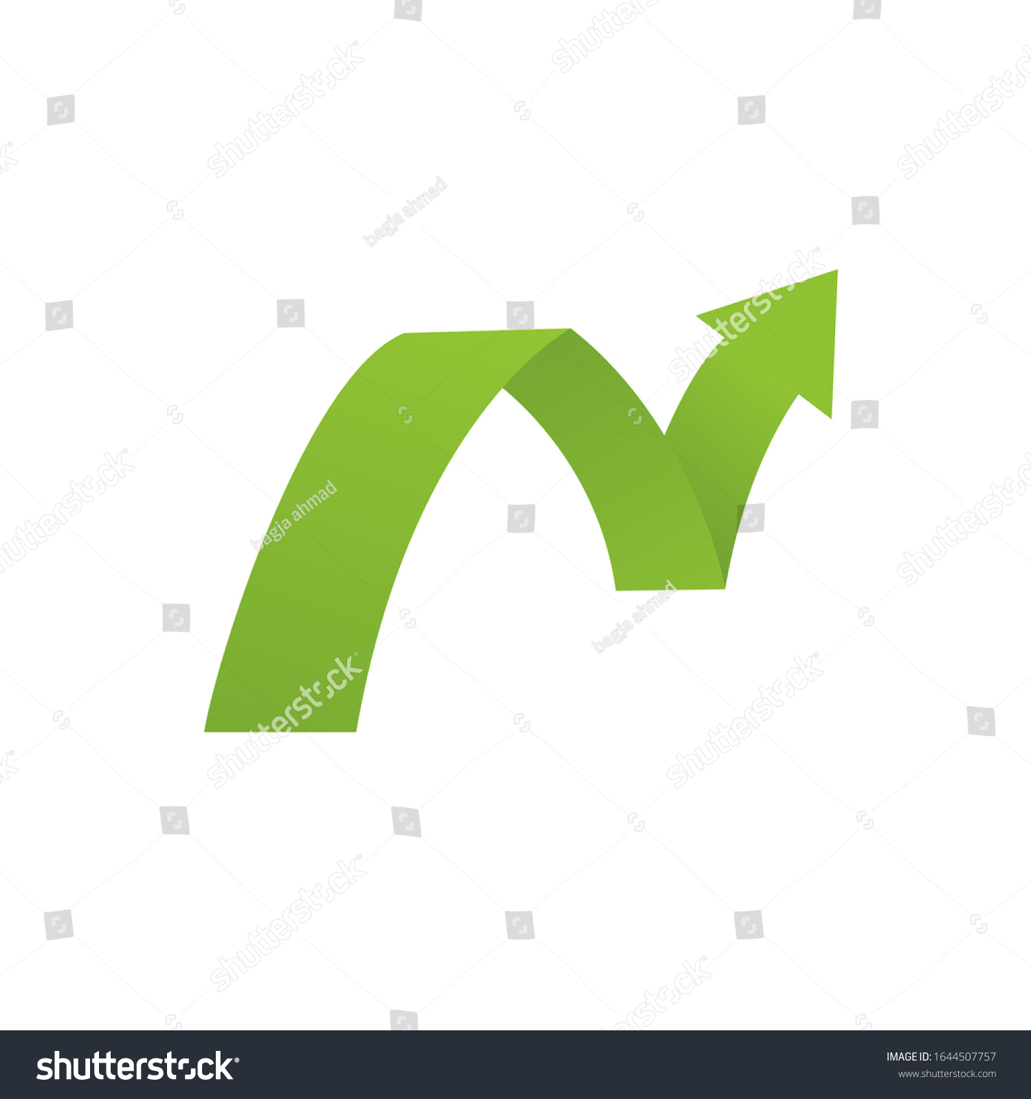N Arrow Logo Design Vector Sign Stock Vector (Royalty Free) 1644507757