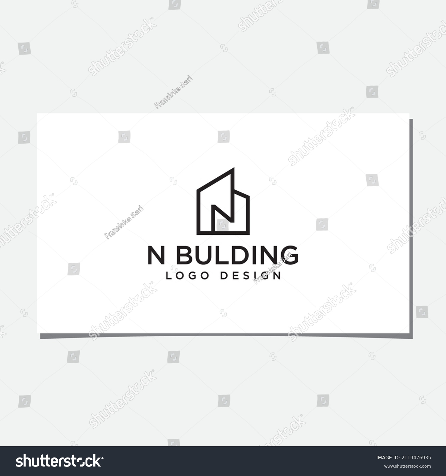 N Building Logo Design Vector Stock Vector (Royalty Free) 2119476935