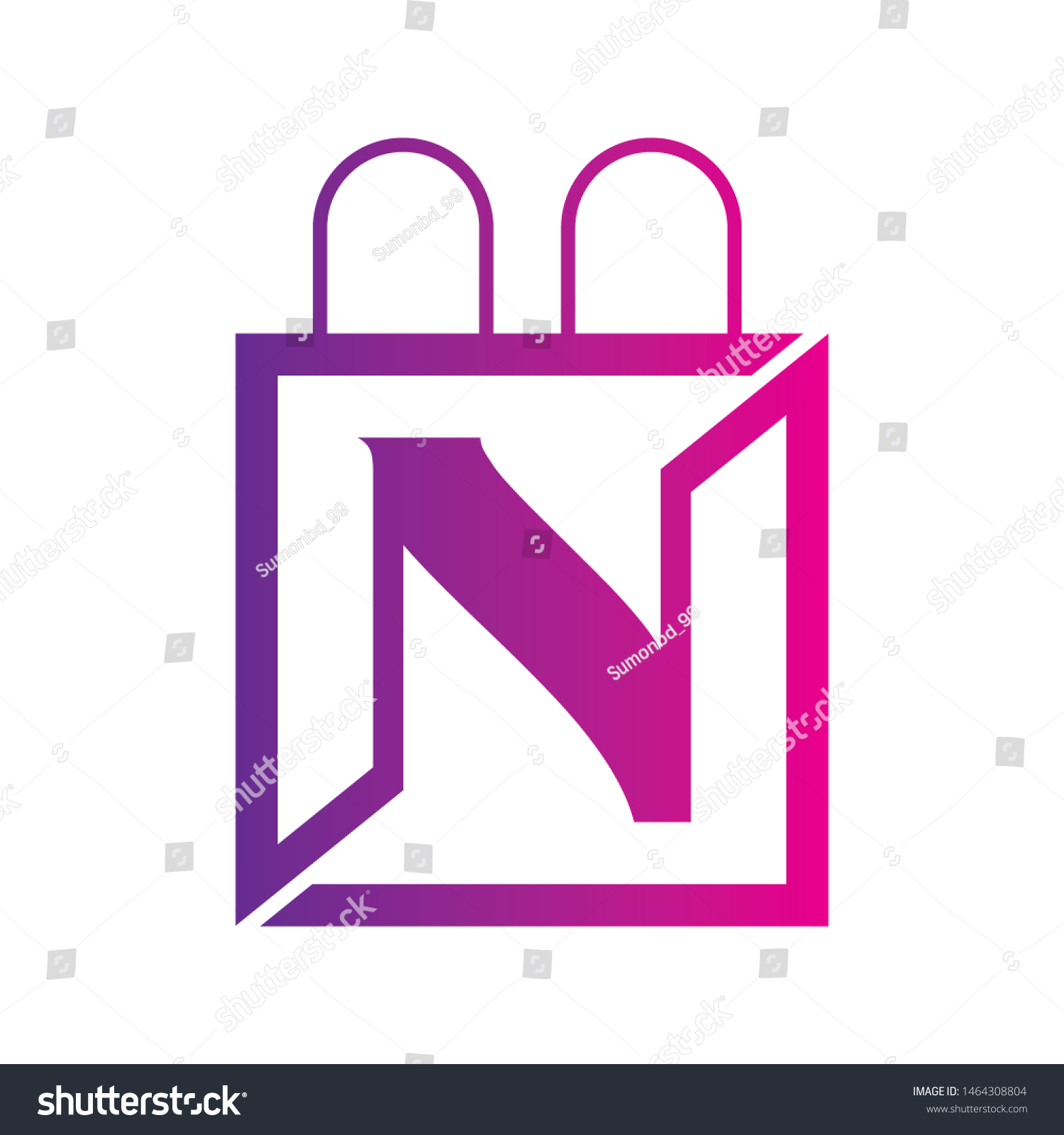 N Creative Store Logo Design Stock Vector (Royalty Free) 1464308804 ...