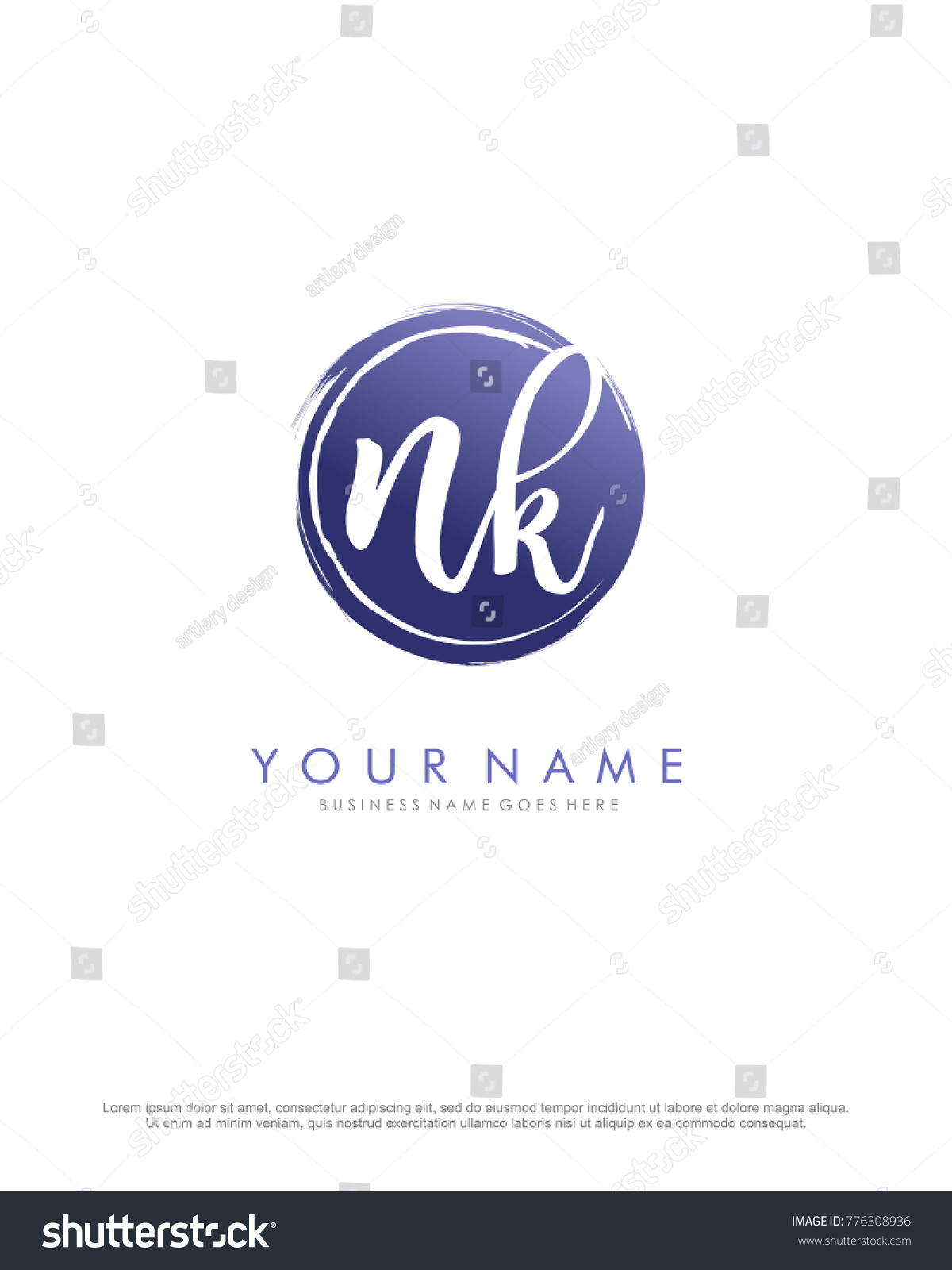 N K Initial Splash Logo Template Stock Vector (Royalty Free) 776308936 ...