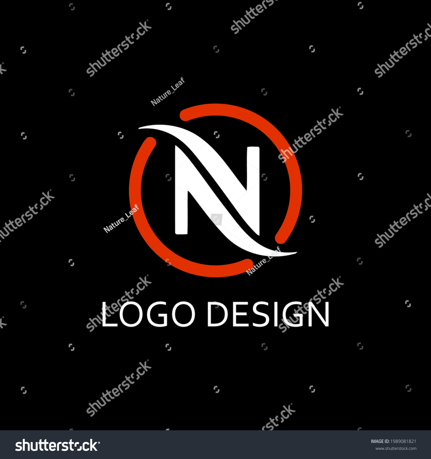 N Letter Simple Logo Design Stock Vector (Royalty Free) 1989081821 ...