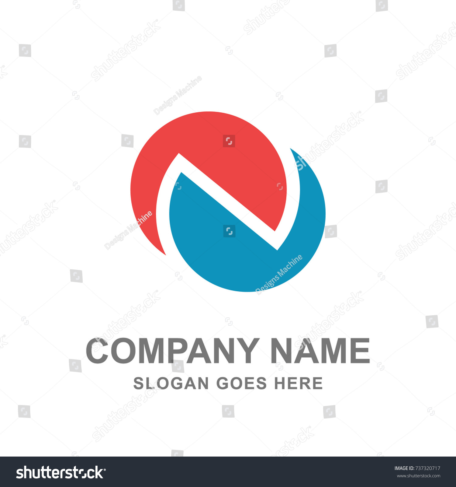 N Letter Red Blue Technology Logo: เวกเตอร์สต็อก (ปลอดค่าลิขสิทธิ์ ...