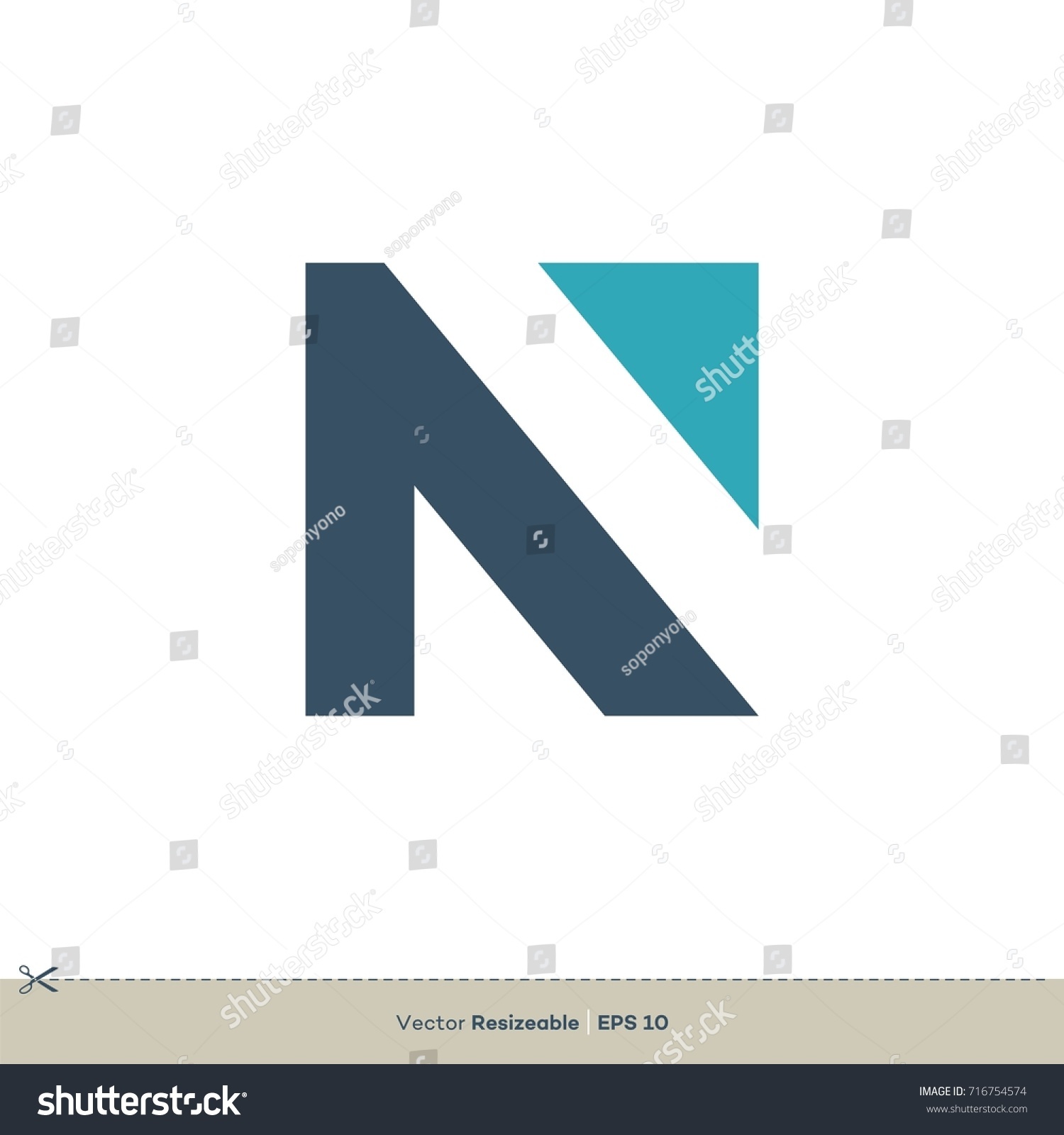 N Letter Vector Logo Template Illustration Stock Vector (Royalty Free ...