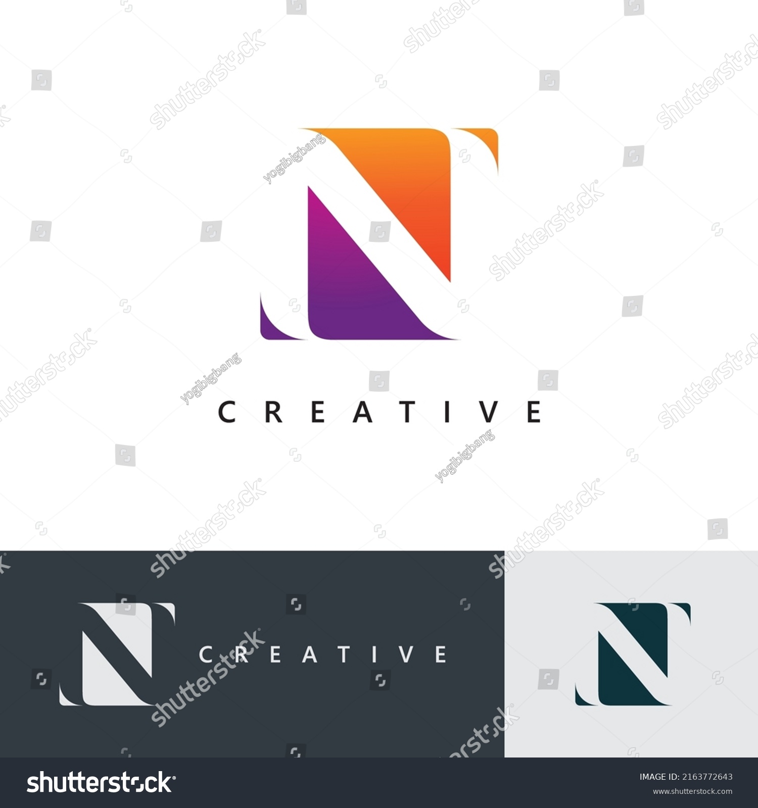 N Logo Design Template Creative N Stock Vector (Royalty Free ...