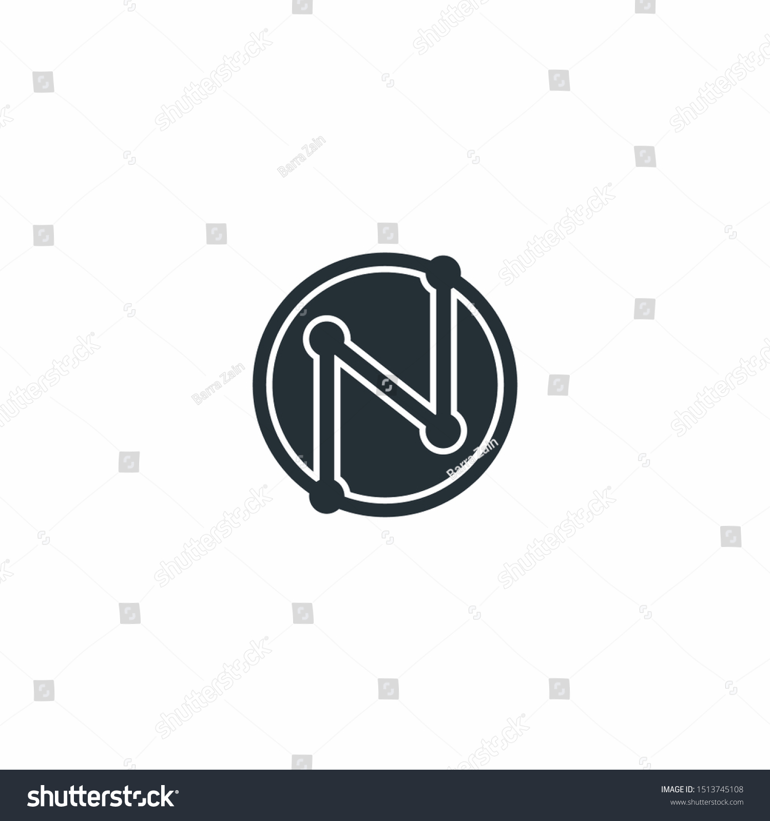 N Logo Monogram Modern Design Template Stock Vector (Royalty Free ...