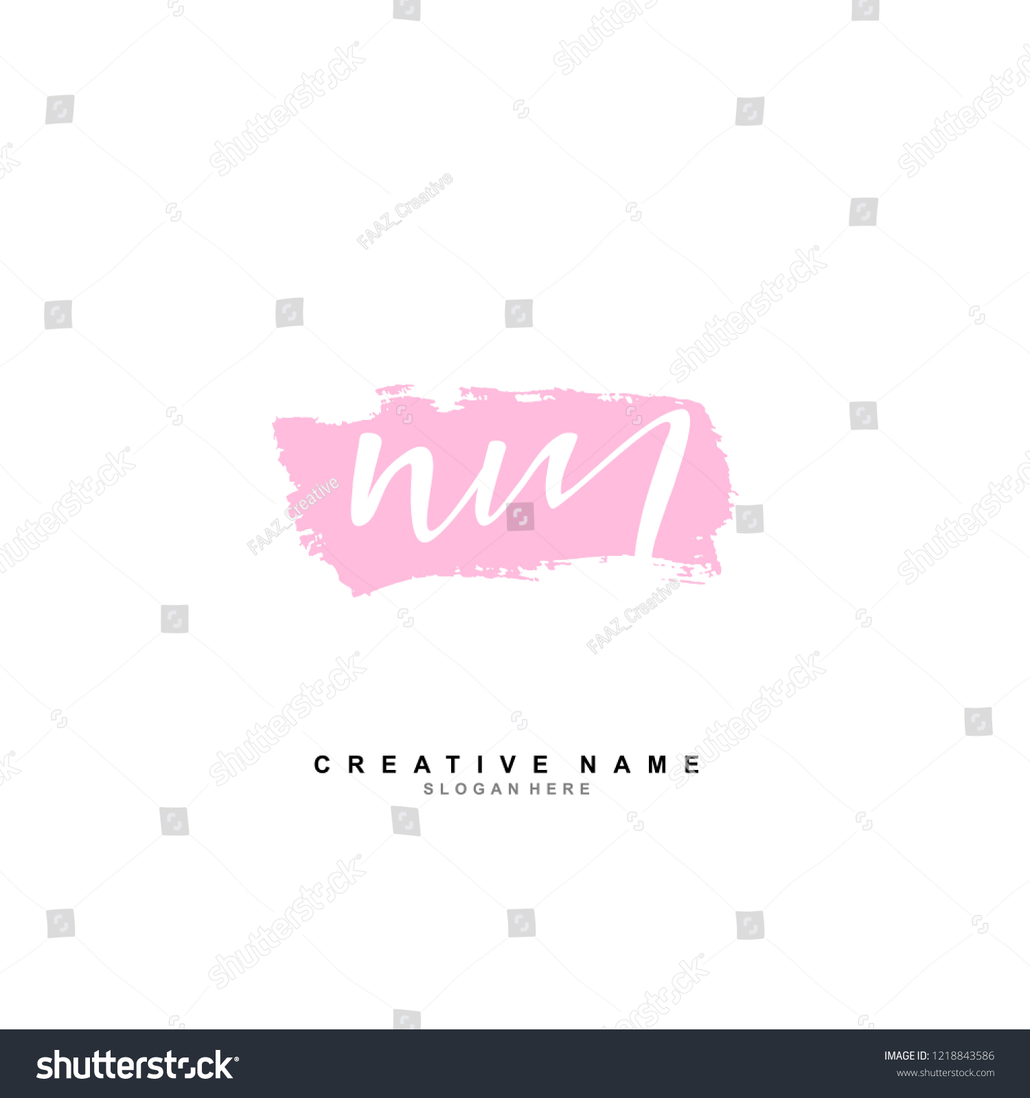 N M Nm Initial Logo Template Stock Vector (Royalty Free) 1218843586