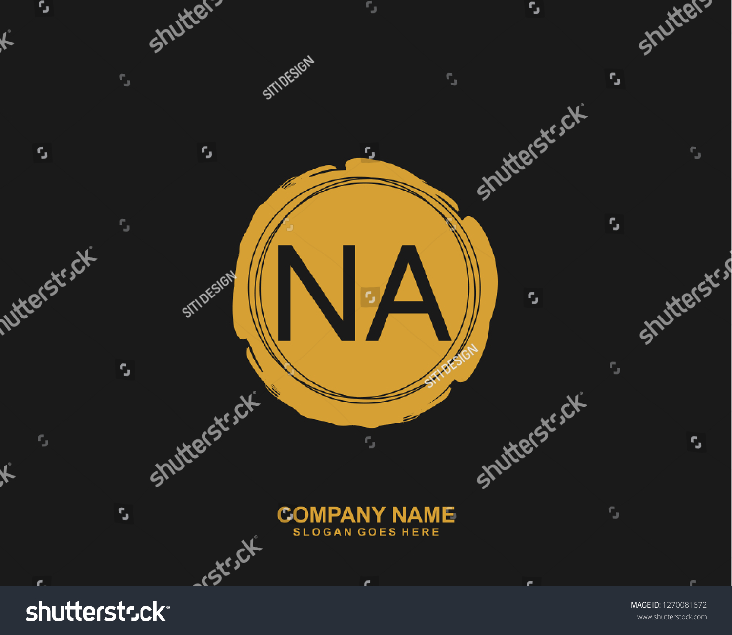 Na Initial Letter Geometric Logo Vector Stock Vector (Royalty Free ...