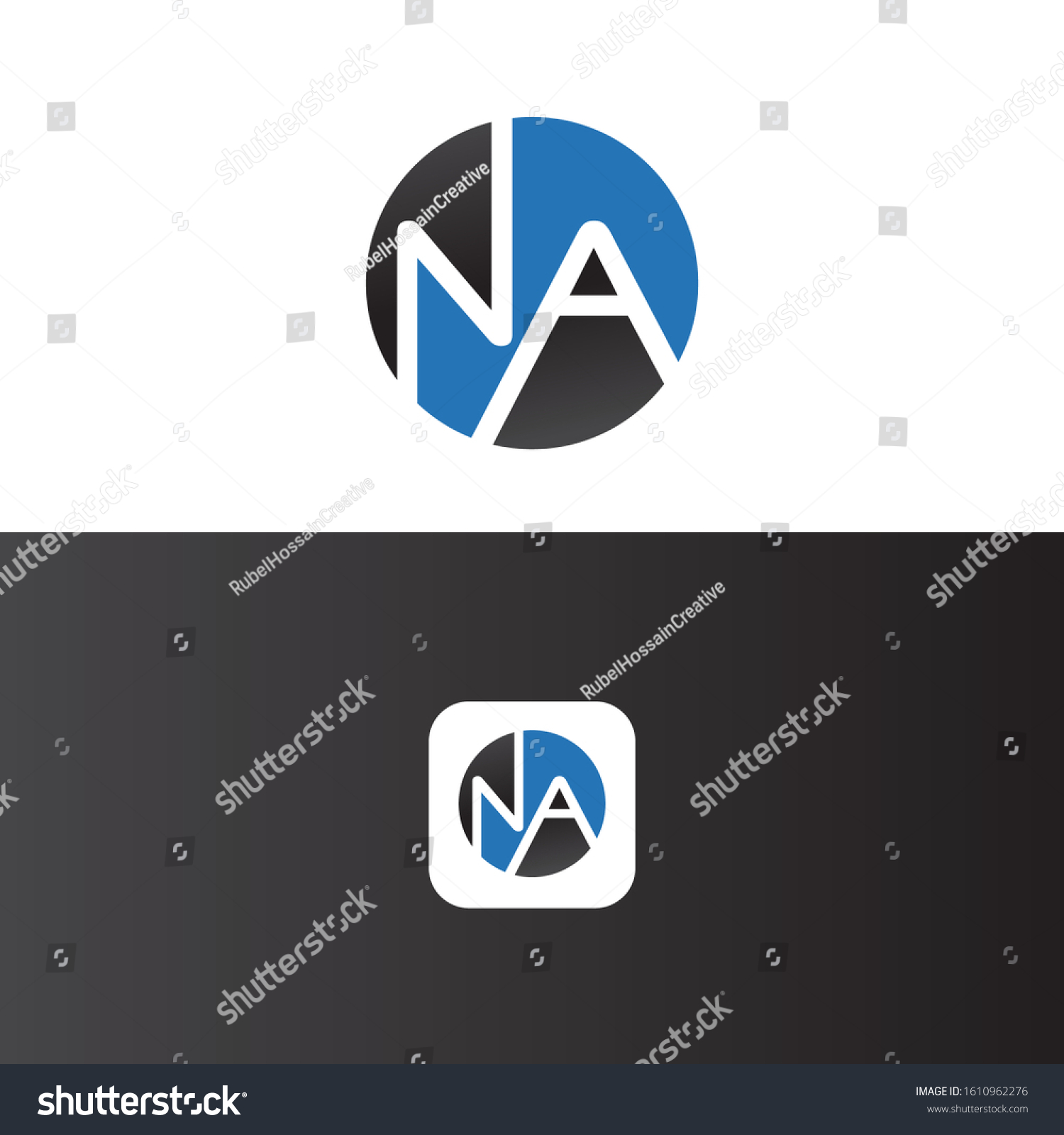Na Letter Logo Design Template Vector Stock Vector (Royalty Free ...