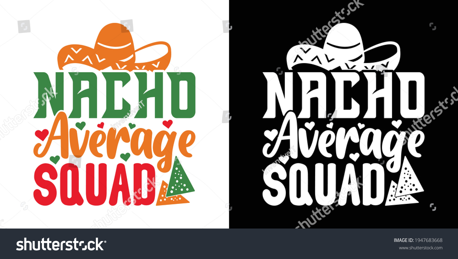 Nacho Average Squad Printable Vector Illustration Stock Vector (Royalty ...