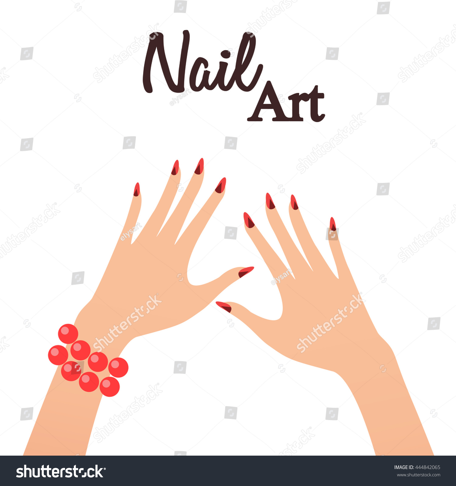 Nail Art Studio Vector Illustration Stock Vector (Royalty Free) 444842065