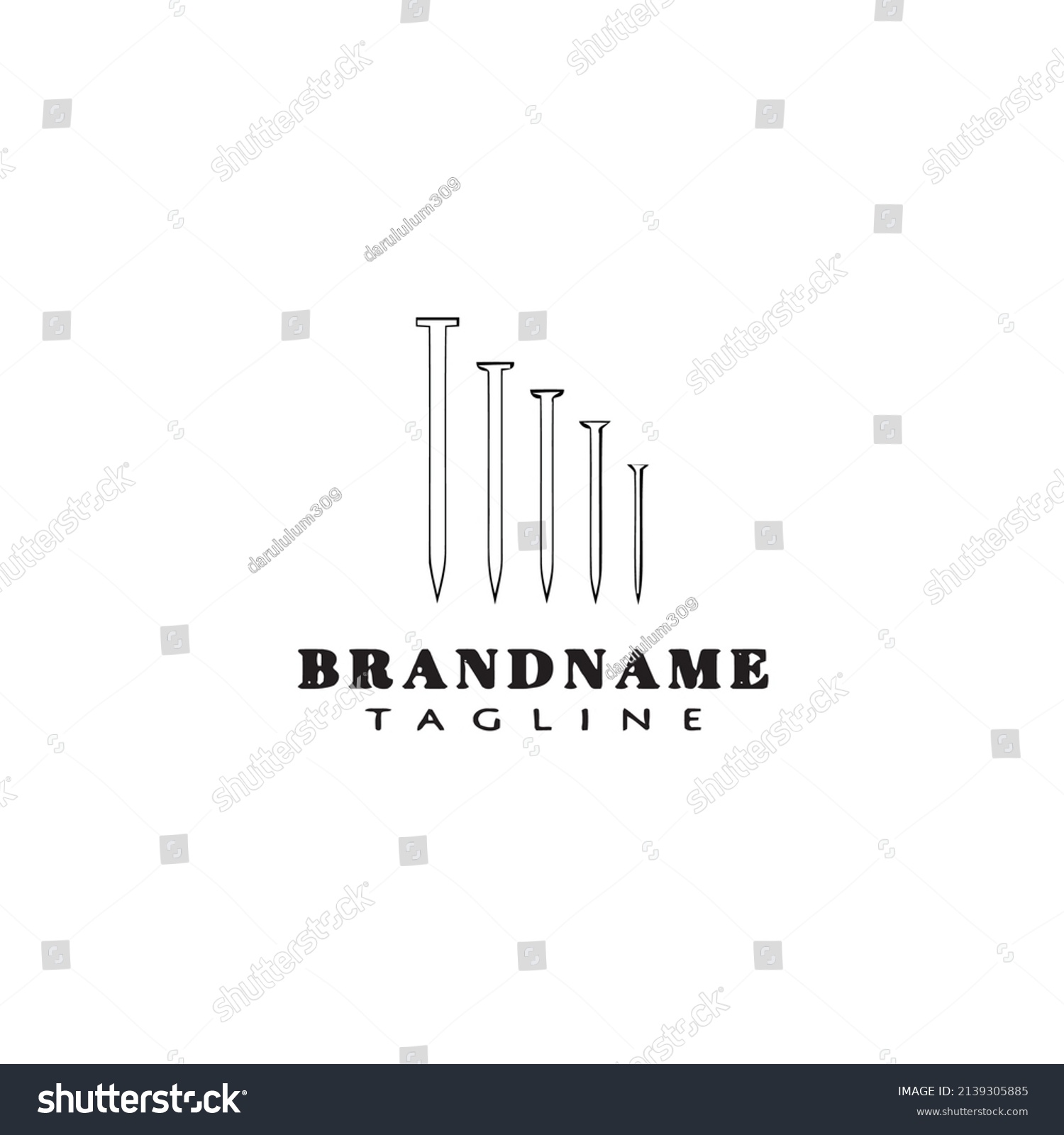 Nail Logo Template Icon Modern Vector Stock Vector (Royalty Free ...