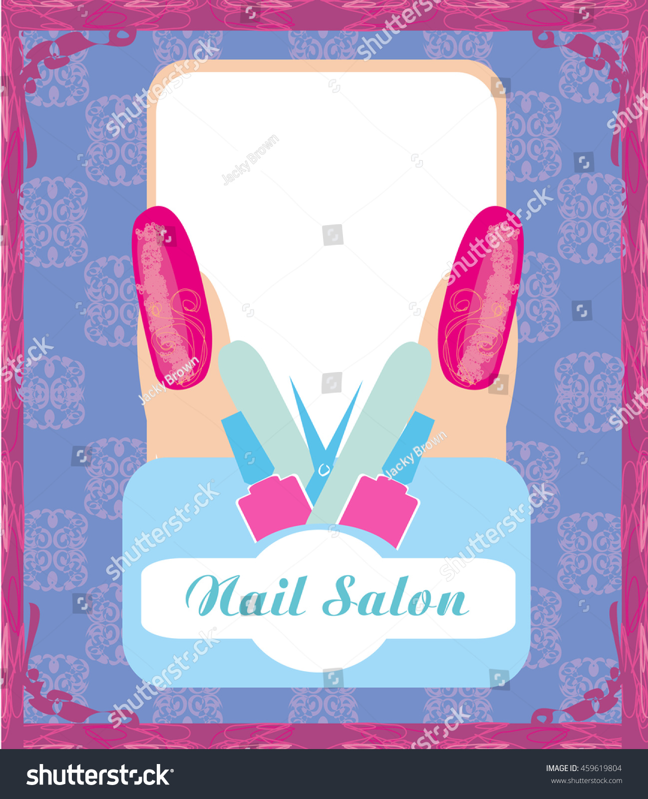 Nail Salon Design Stock Vector (Royalty Free) 459619804 | Shutterstock