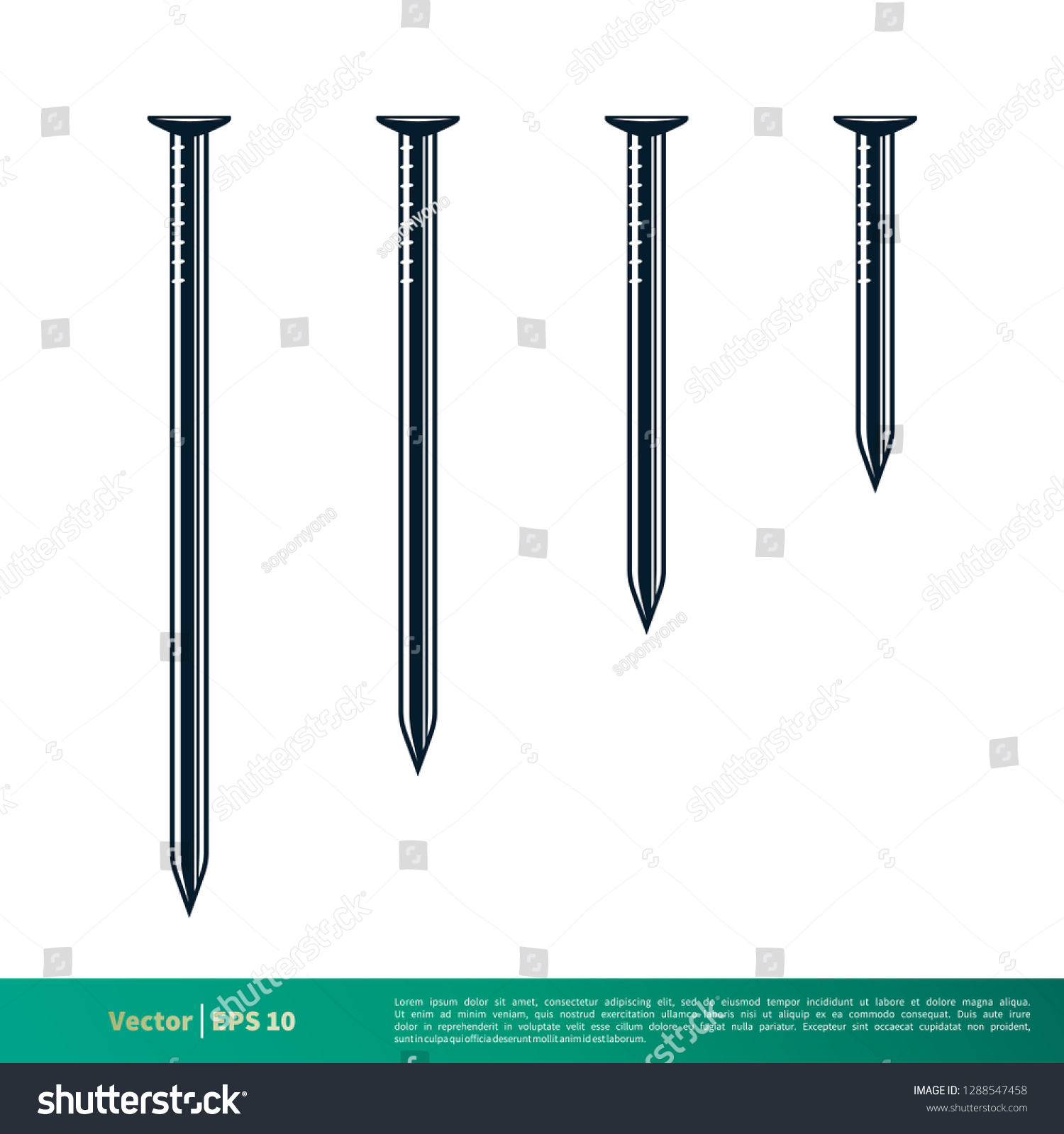 Nails Carpentry Icon Vector Logo Template Stock Vector (Royalty Free ...