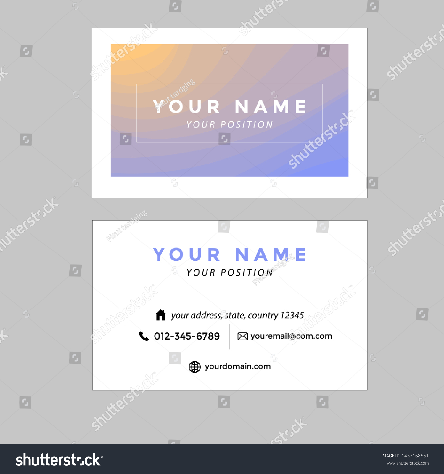 Name Card Vector Graphic Design Stock Vector (Royalty Free) 1433168561 ...