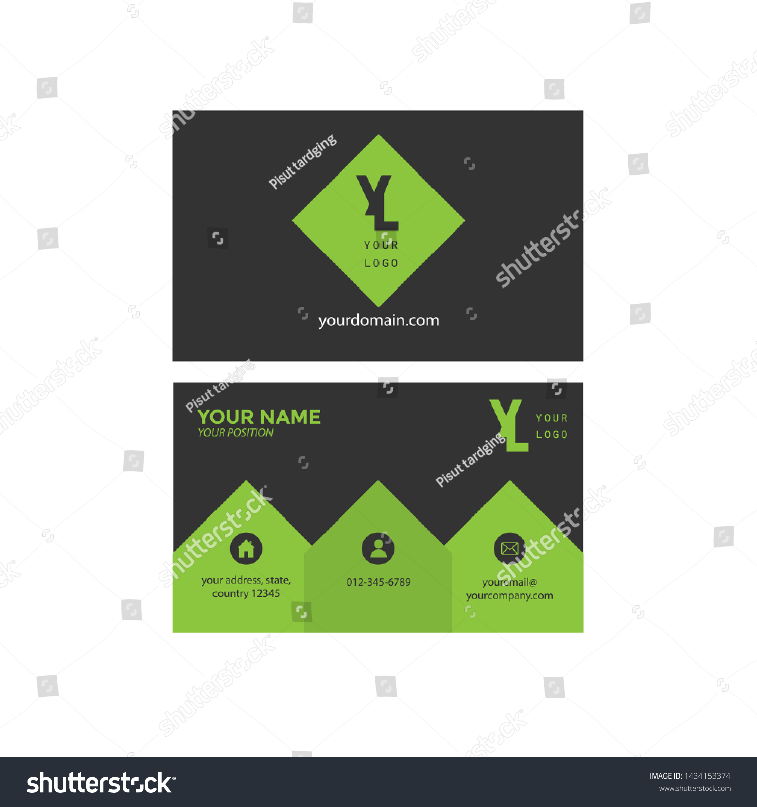 Name Card Vector Graphic Design Stock Vector (Royalty Free) 1434153374 ...