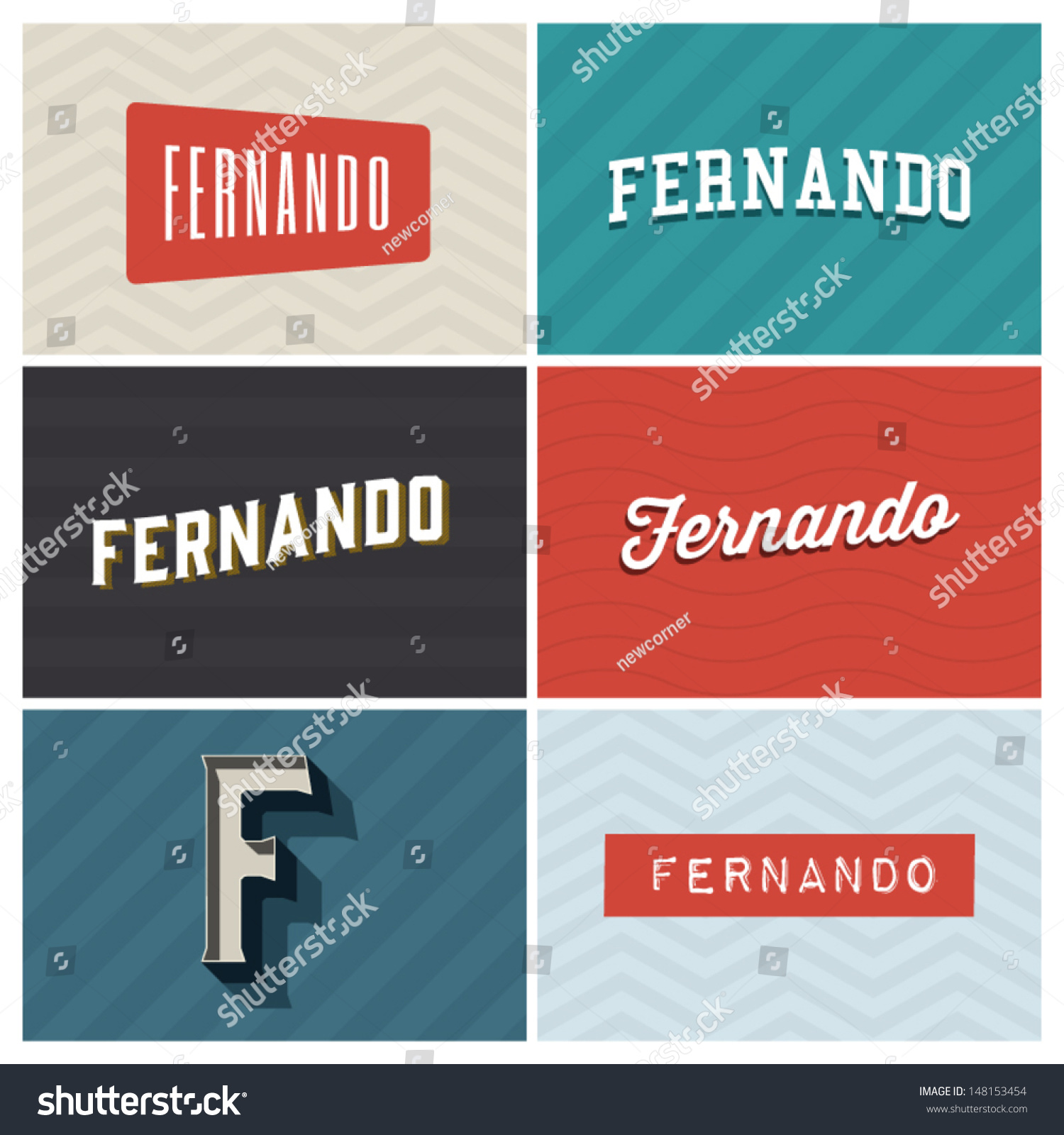 Name Fernando Graphic Design Elements Stock Vector (Royalty Free) 148153454