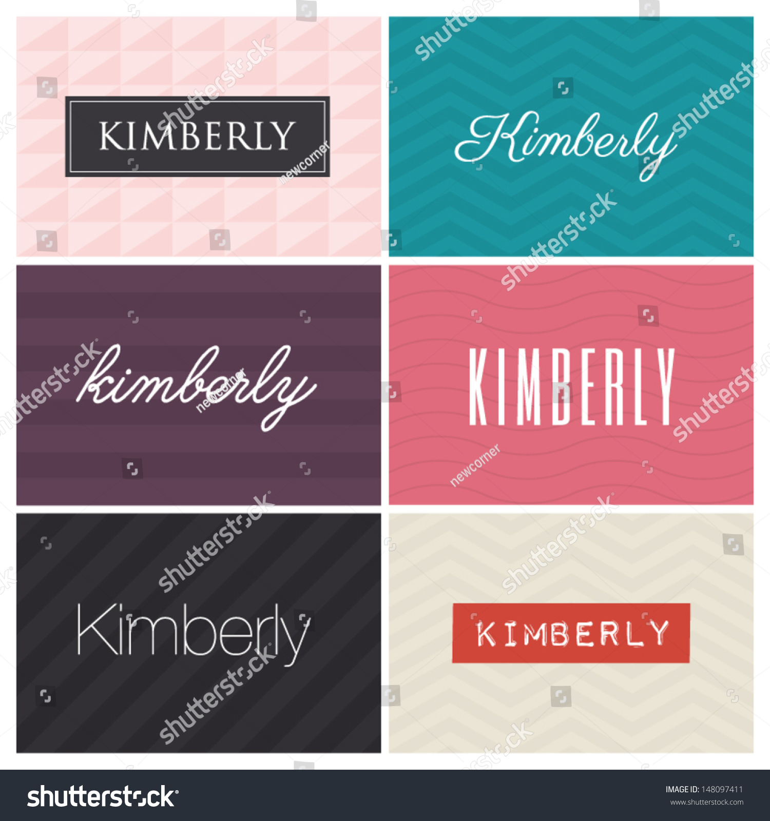 Name Kimberly Graphic Design Elements Stock Vector (Royalty Free ...