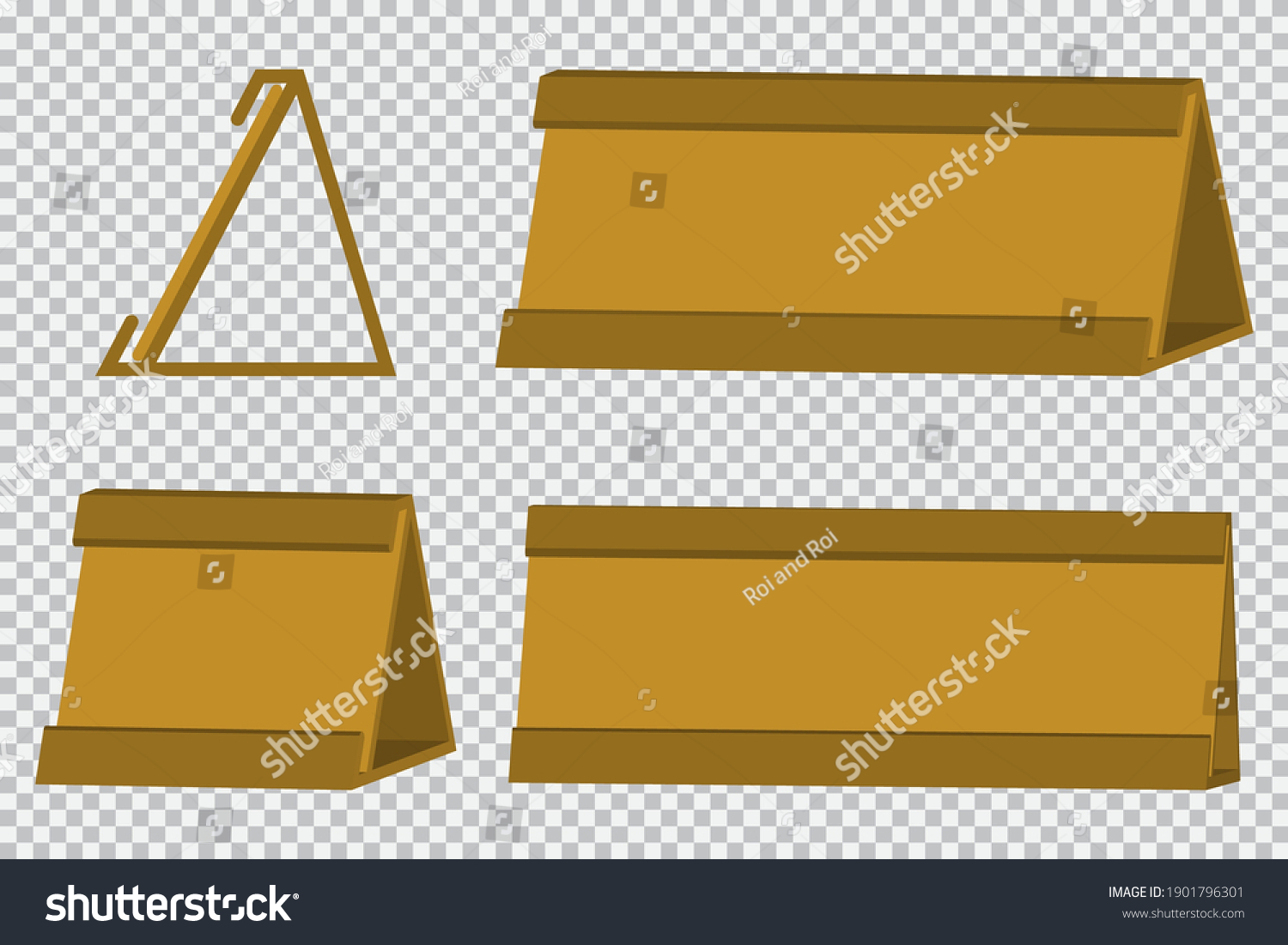 Nameplate Vector Set Isolated On Transparent Stock Vector (Royalty Free ...