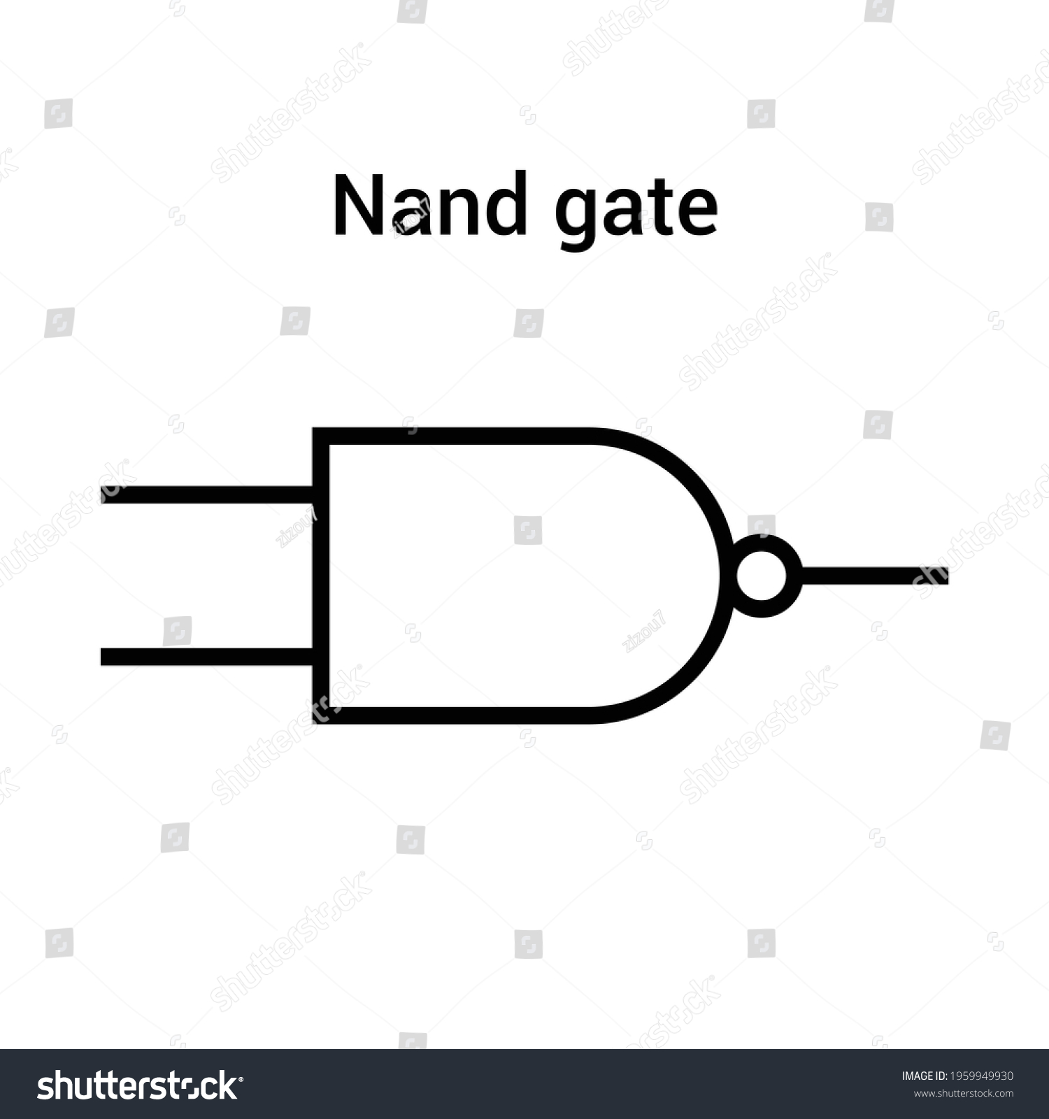 Nand Gate Symbol Electronics Stock Vector (Royalty Free) 1959949930 ... Nand Gate Symbol Electronics Stock Vector (Royalty Free) 1959949930 ...