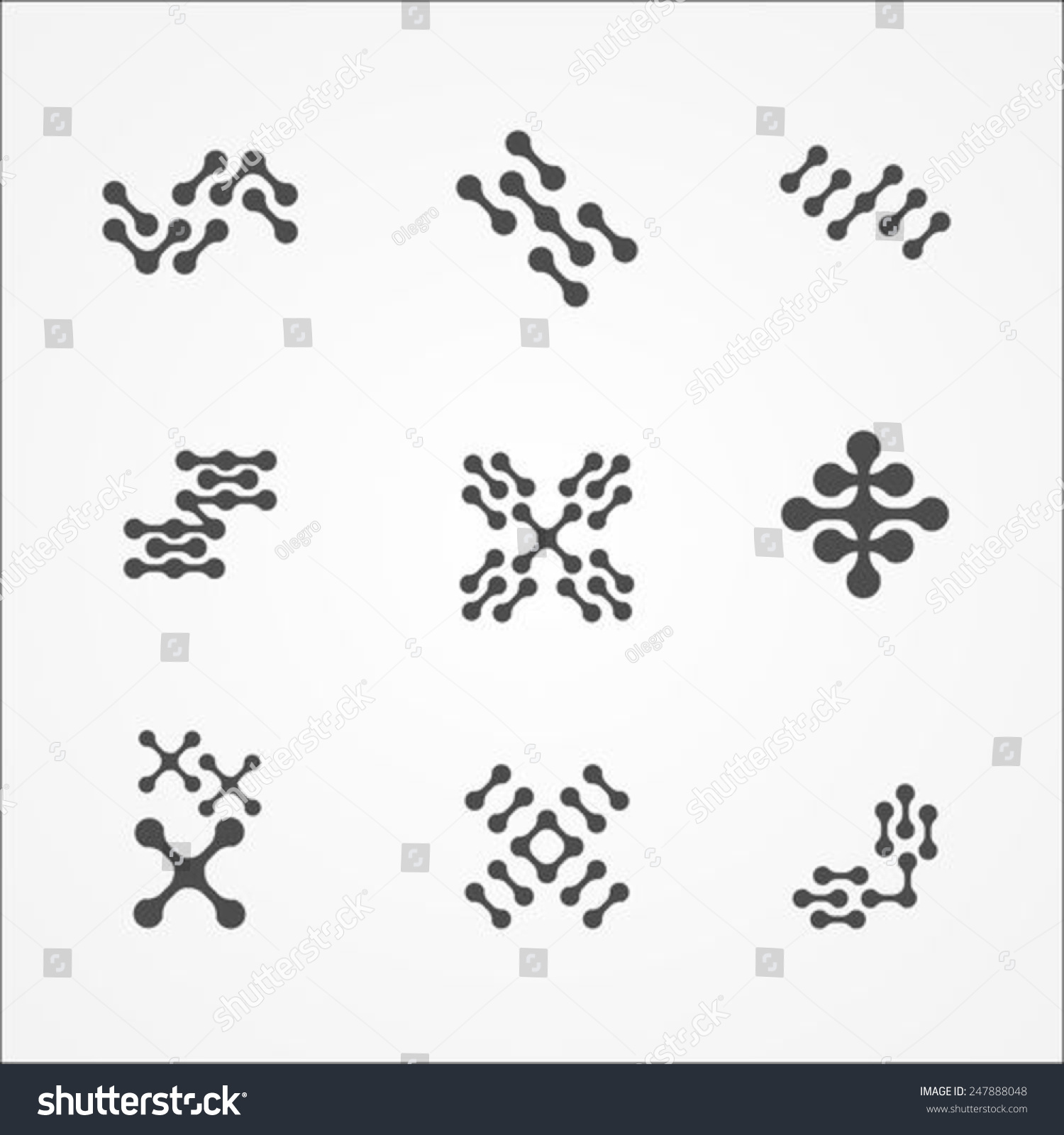 Nano Element Icons Set Stock Vector Illustration 247888048 : Shutterstock