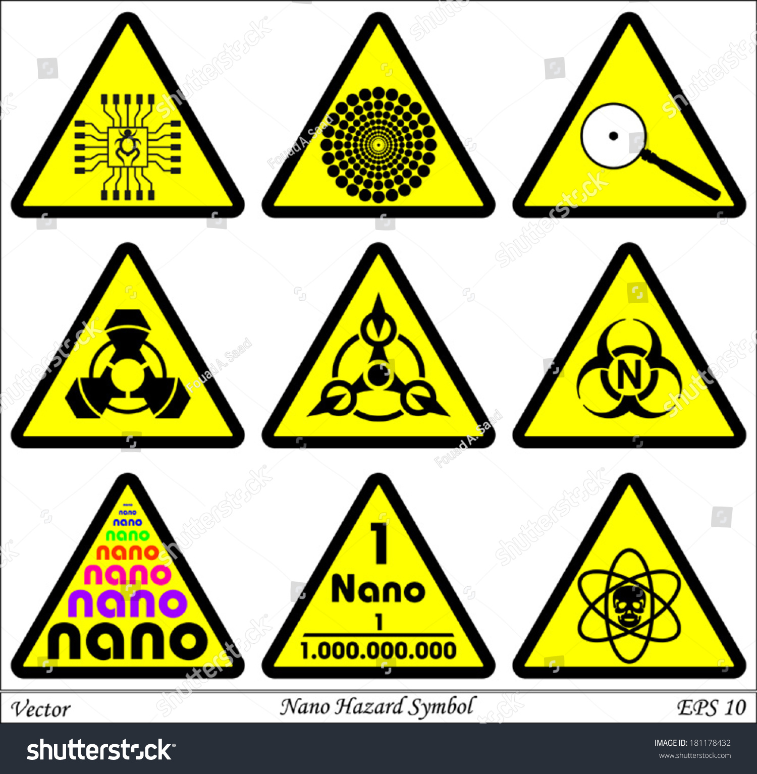 Nano Hazard Symbol – stock vektor 181178432 – Shutterstock