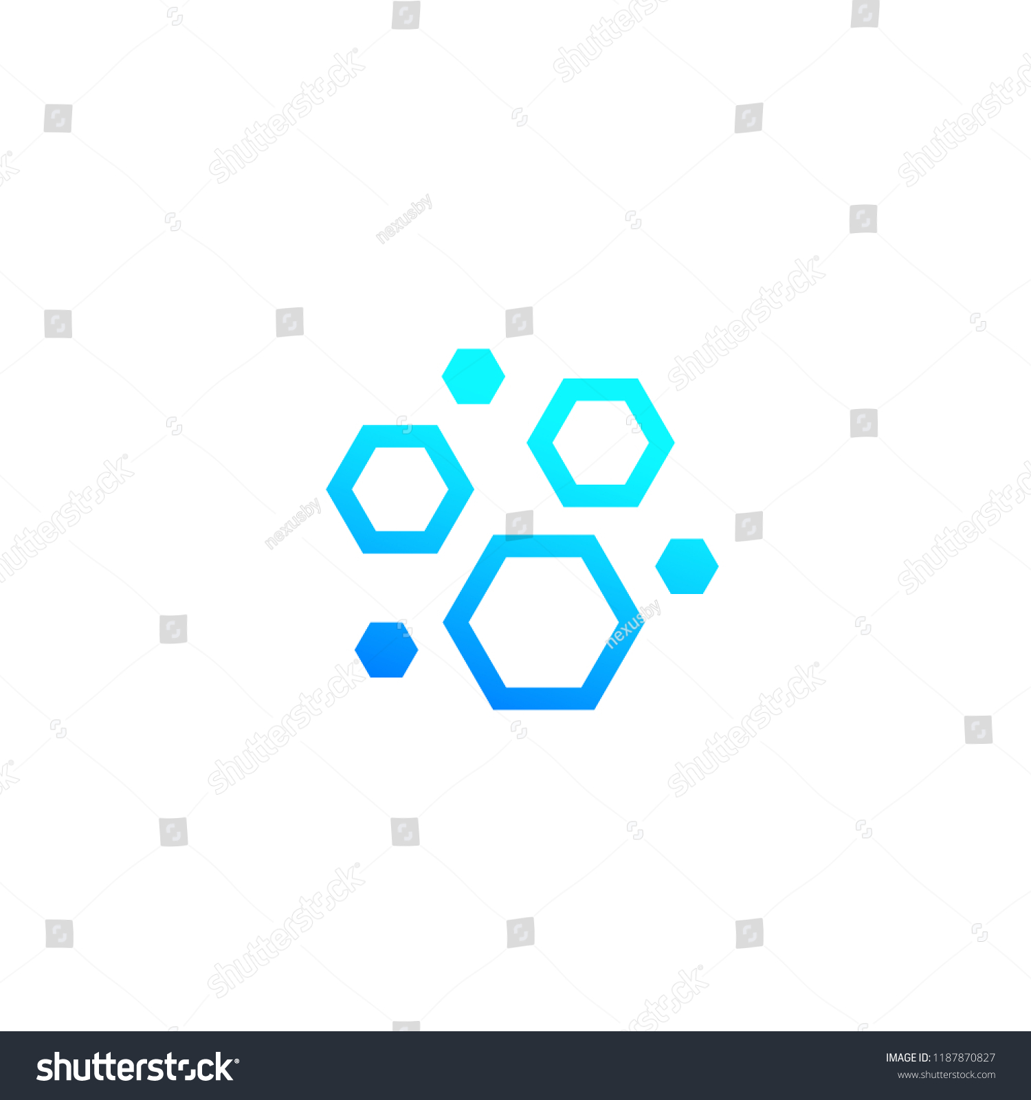 Nanoparticles Hexagon Nano Molecules Vector Icon Stock Vector (Royalty ...