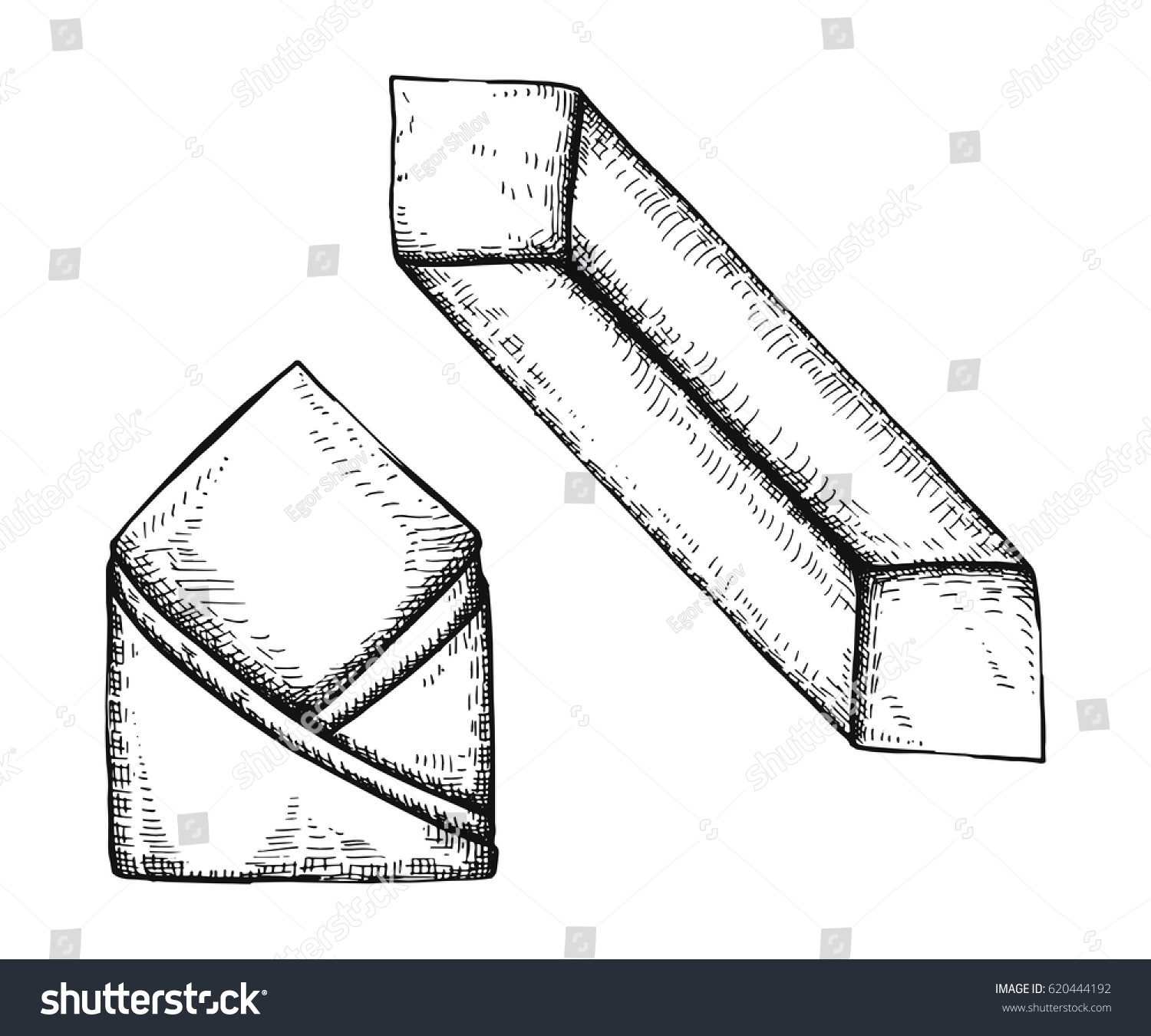 Napkins Serving Hand Drawing Vector Stock Vector (Royalty Free) 620444192