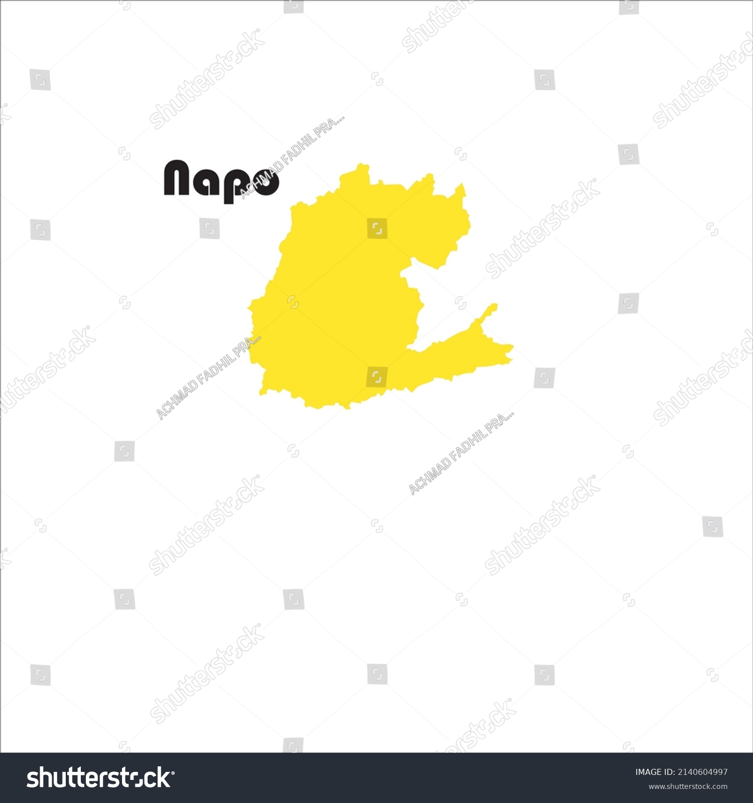 Napo Map On White Background Stock Vector (Royalty Free) 2140604997 ...