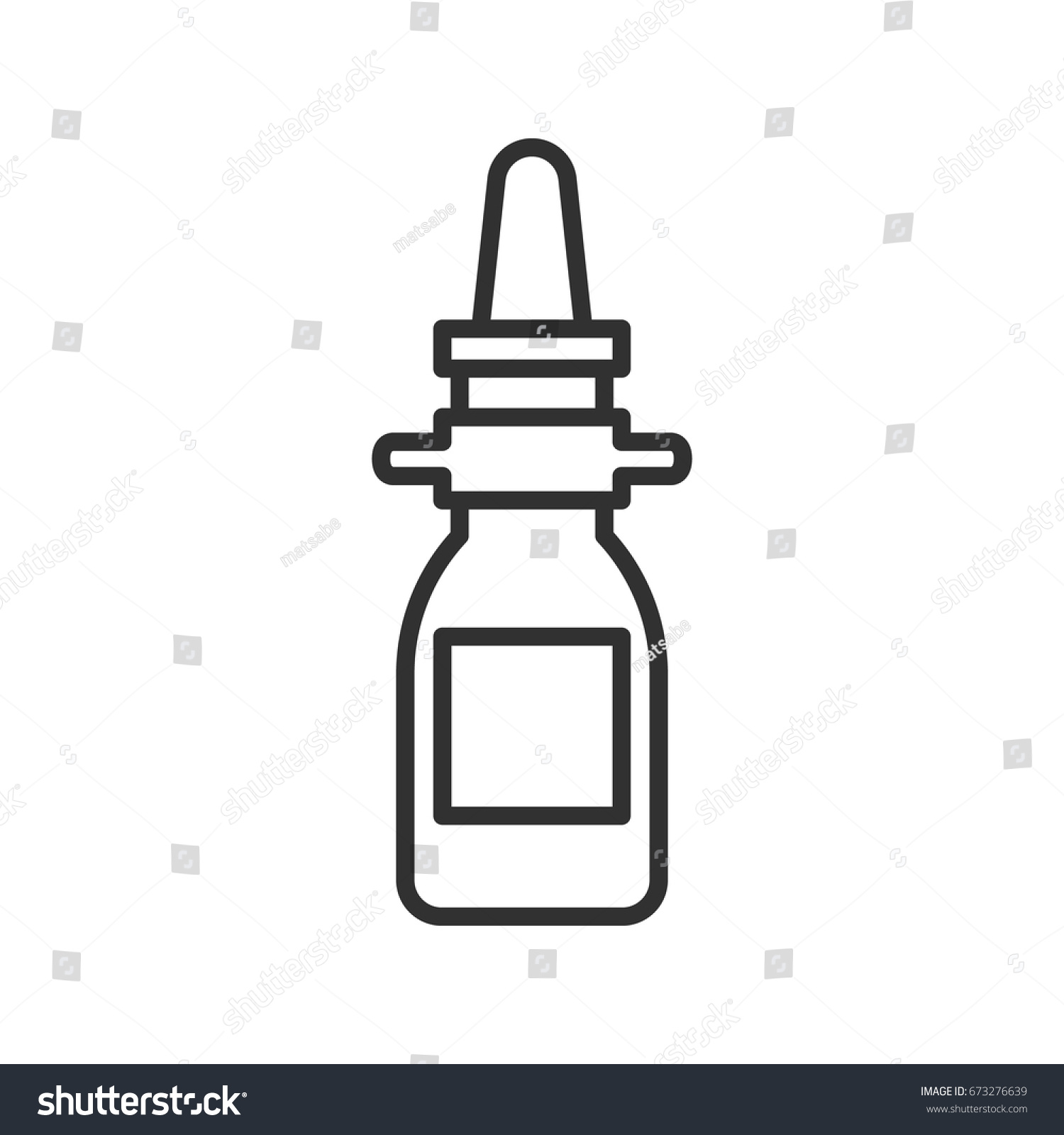 Nasal Spray Stock Vector (Royalty Free) 673276639