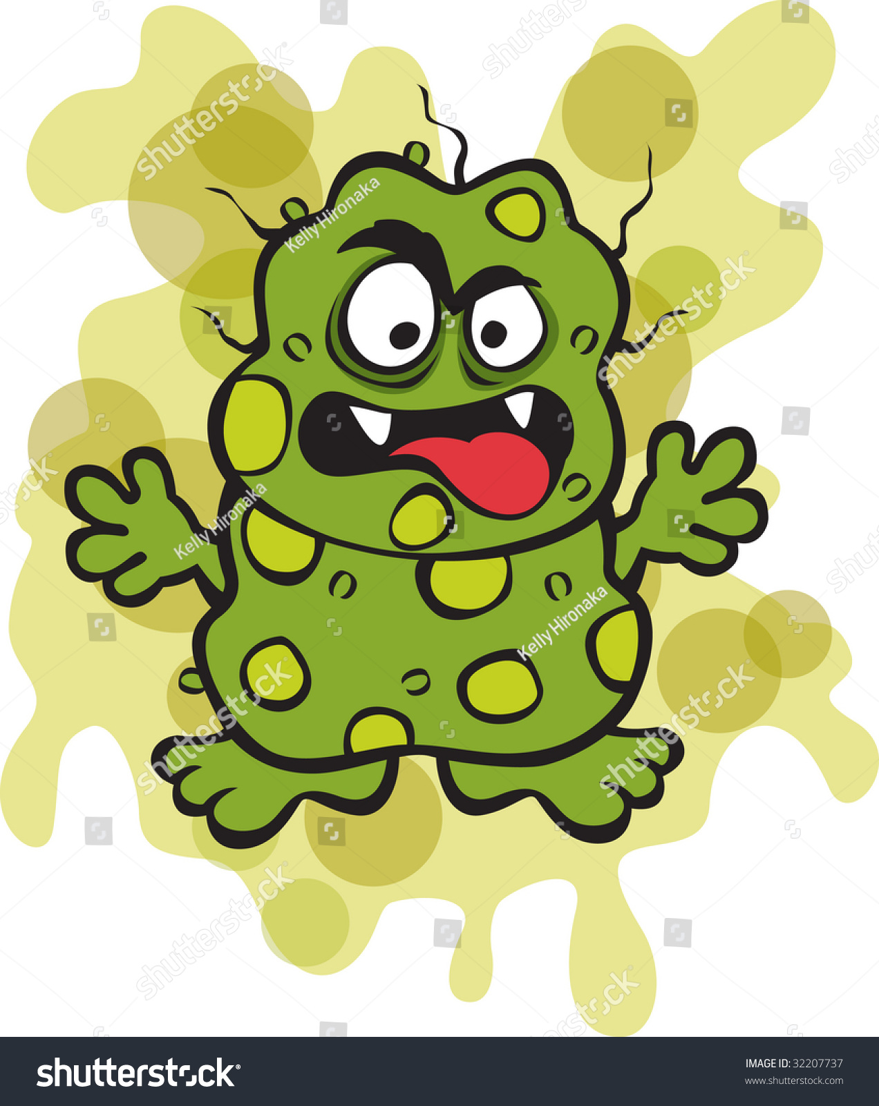 Nasty Germ Microbe Stock Vector 32207737 - Shutterstock