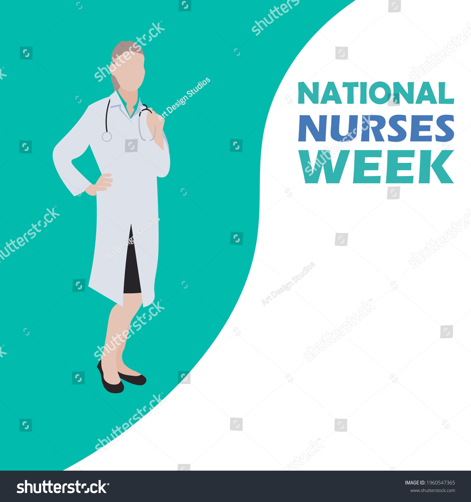 National Nurses Week Vector Illustration Stock Vector (Royalty Free ...