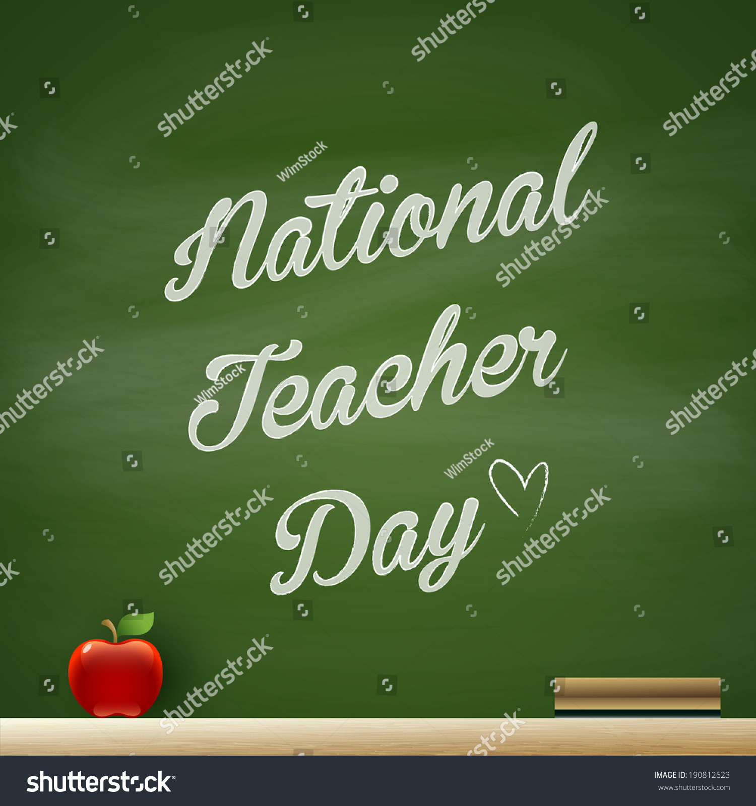 National Teacher Day Stock Vector (Royalty Free) 190812623 | Shutterstock