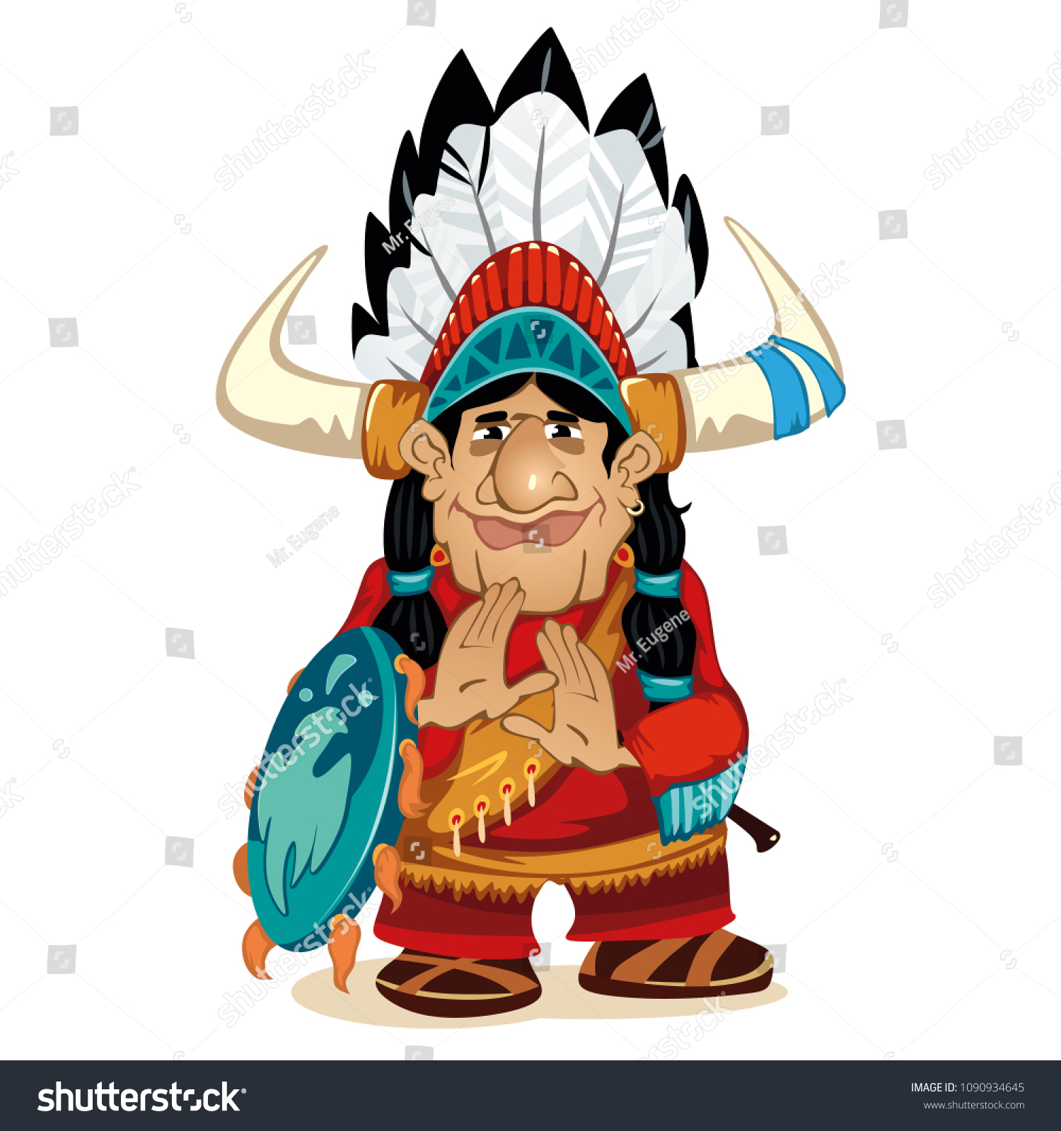 Native American Indians Characters Voodoo Stock Vector (Royalty Free ...