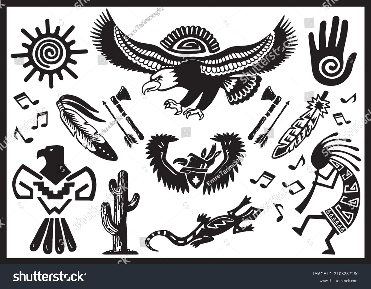 Native Indian Symbol Vector Board: vetor stock (livre de direitos ...