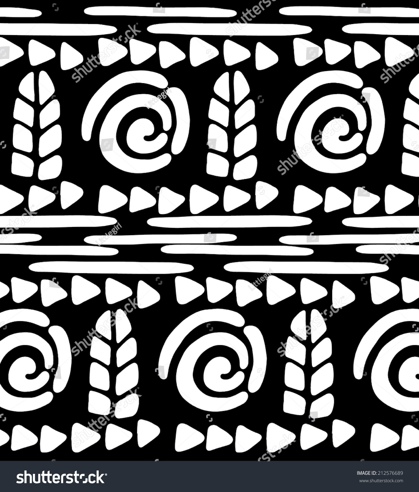 Native Styleroll Leaves Background Stock Vector (Royalty Free ...