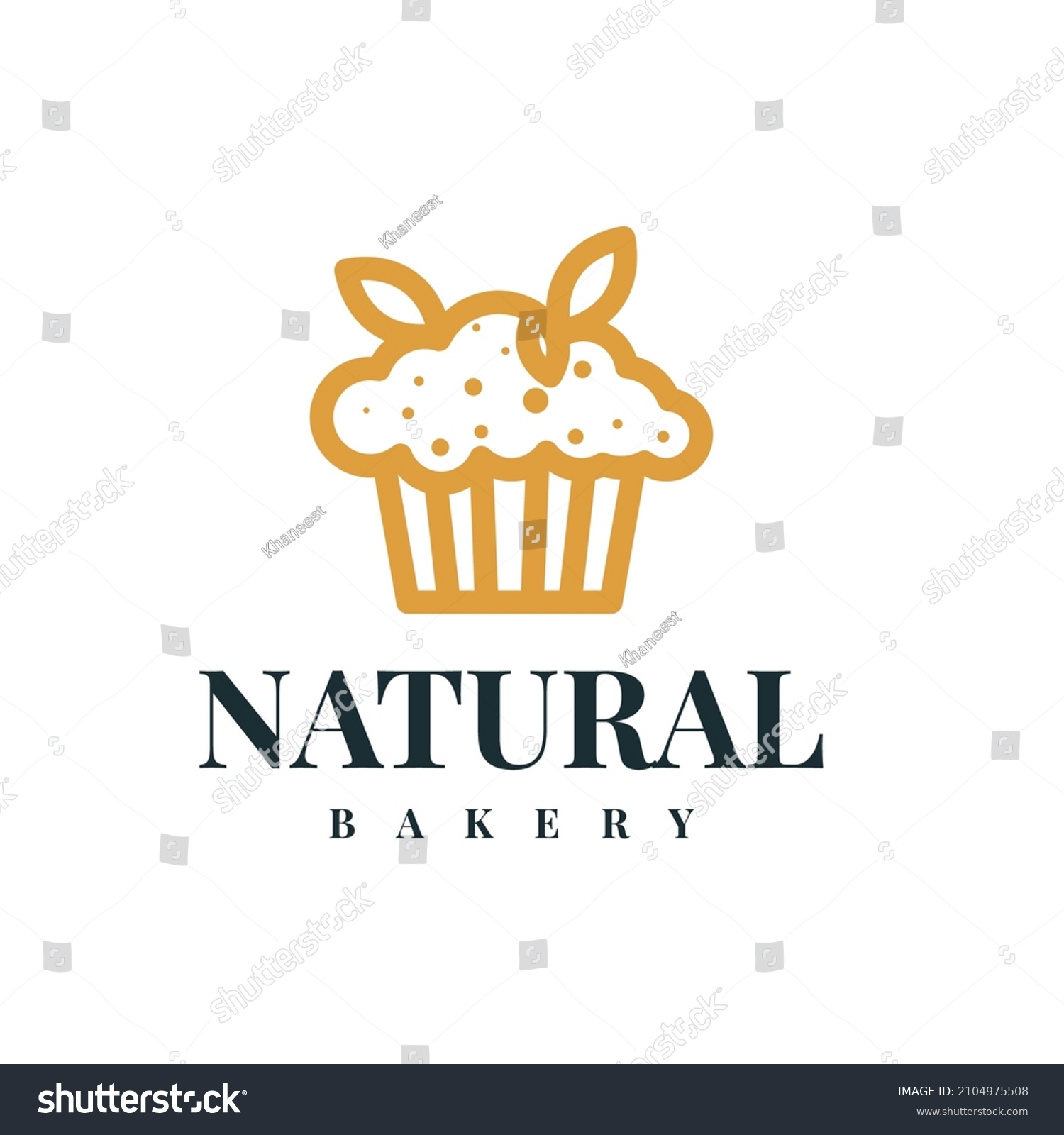 Natural Bakery Logo Leaf Design Stock Vector (Royalty Free) 2104975508 ...