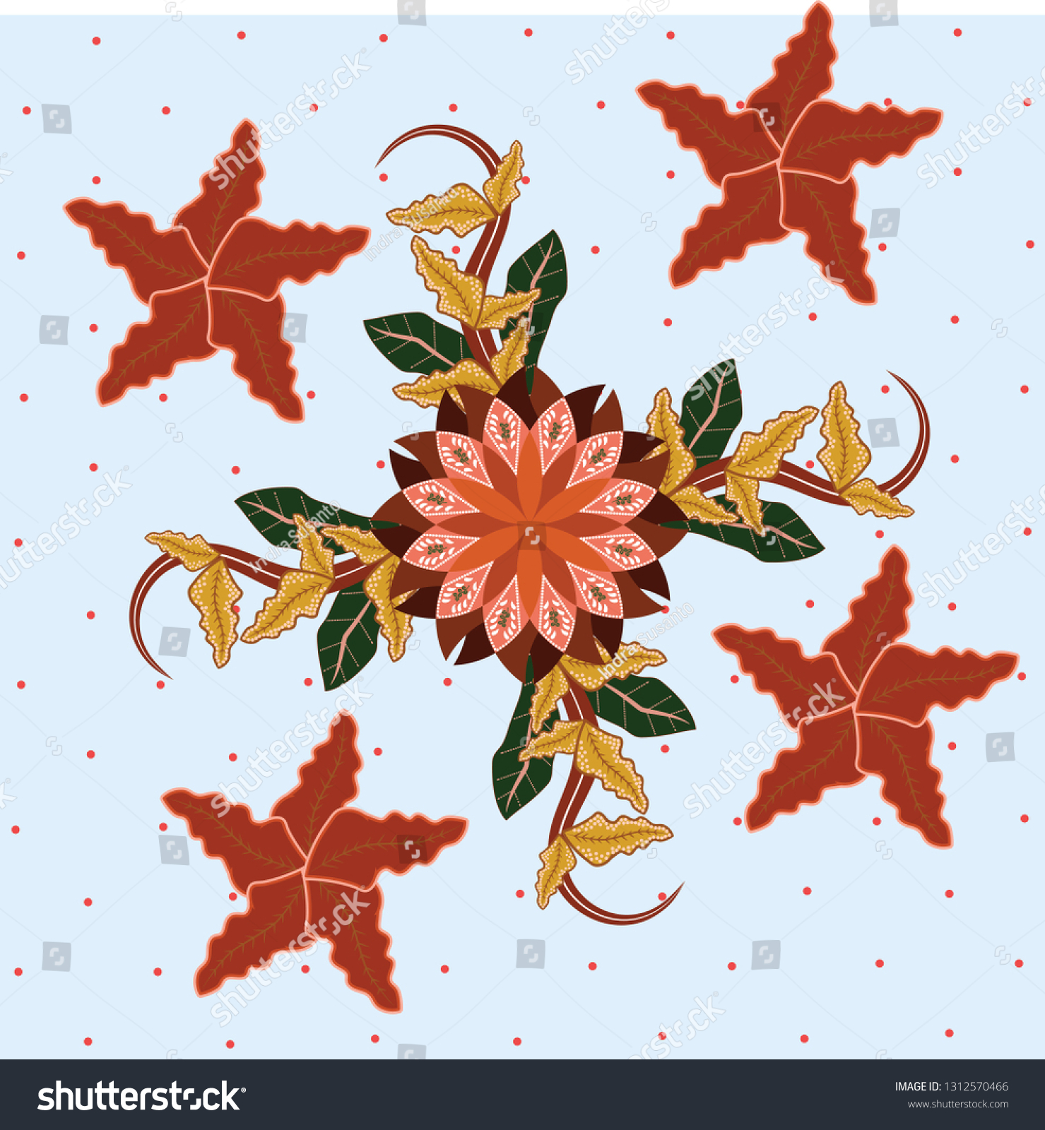Natural Batik Indonesia Pattern Textures Stock Vector (Royalty Free ...