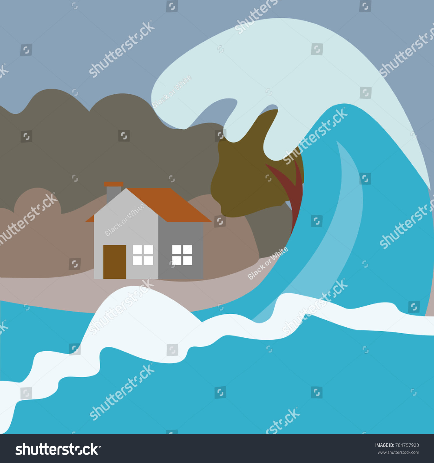 Natural Disaster Illustration Vector Stock Vector (Royalty Free ...