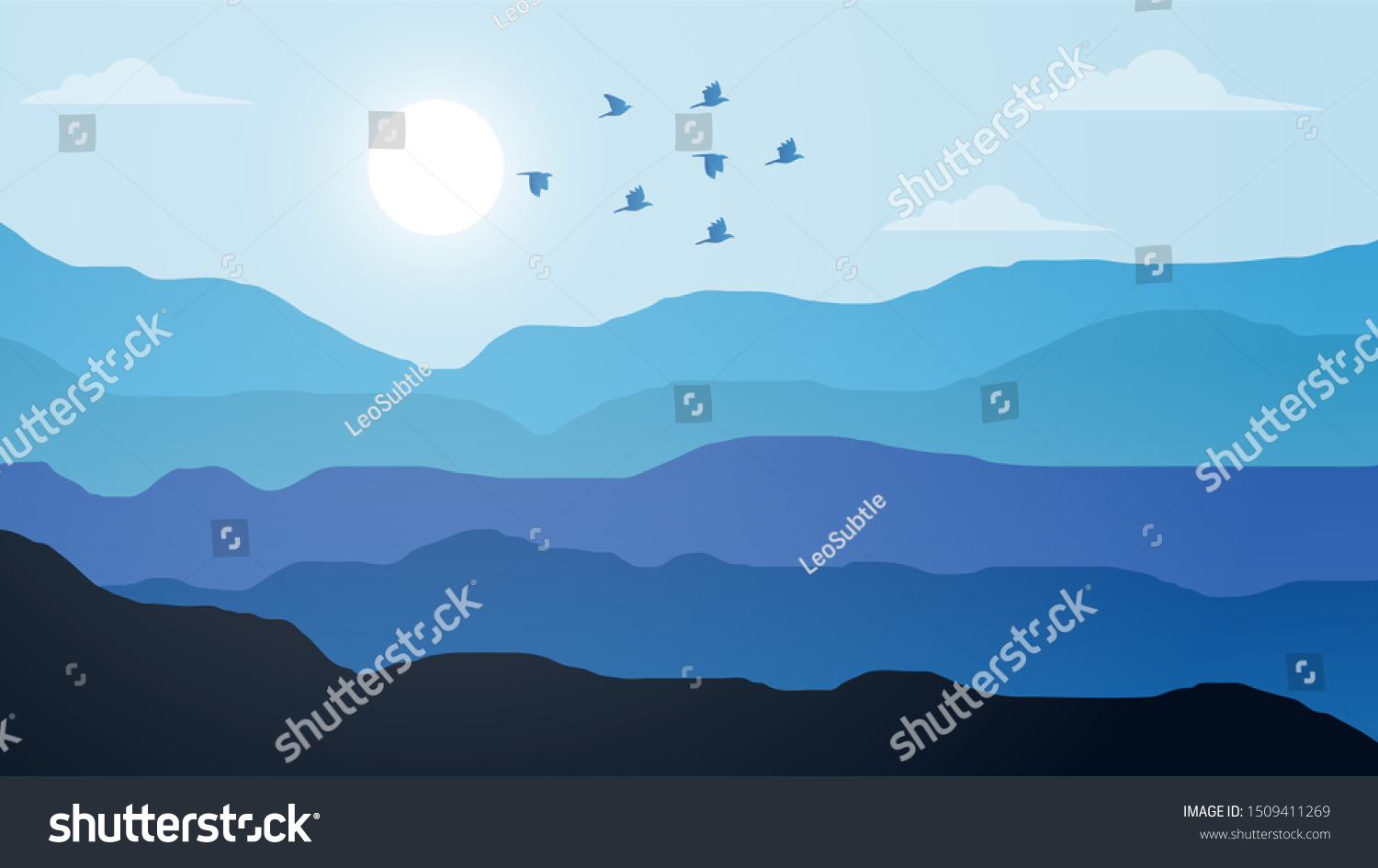 Natural Gradient Background Landscape Vector Stock Vector (Royalty Free ...