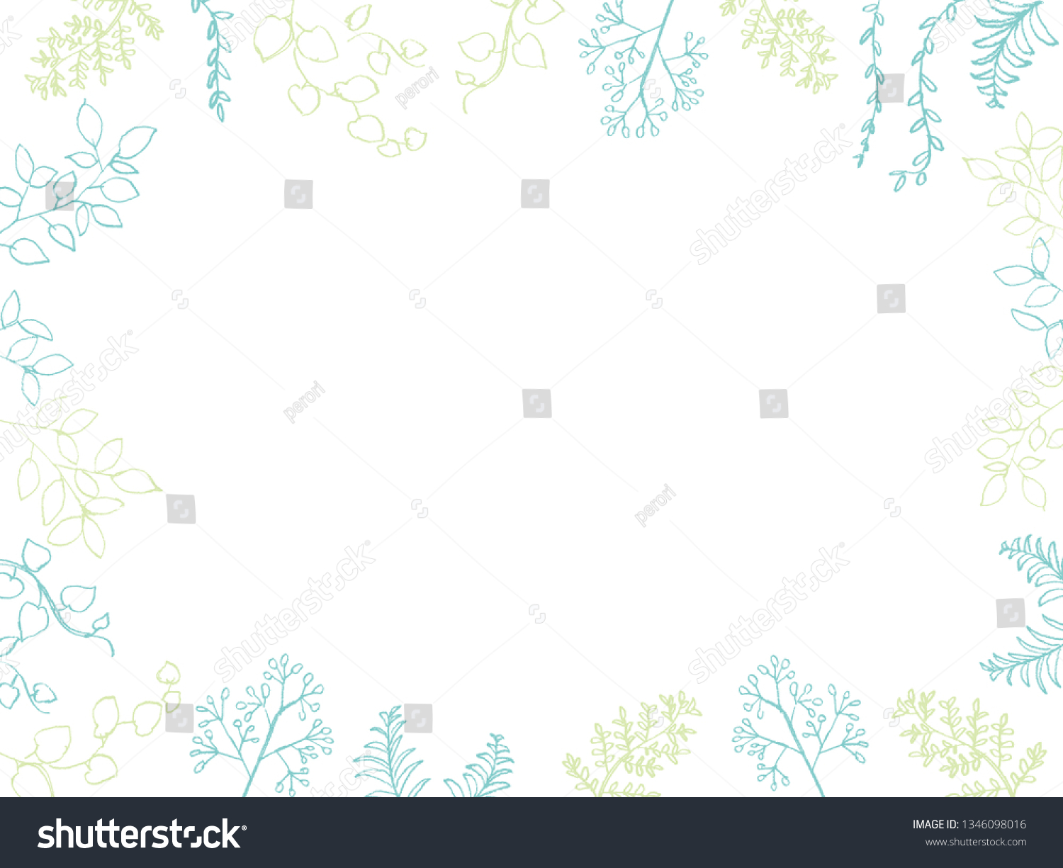 Natural Leaf Frame Illustration Stock Vector (Royalty Free) 1346098016 ...