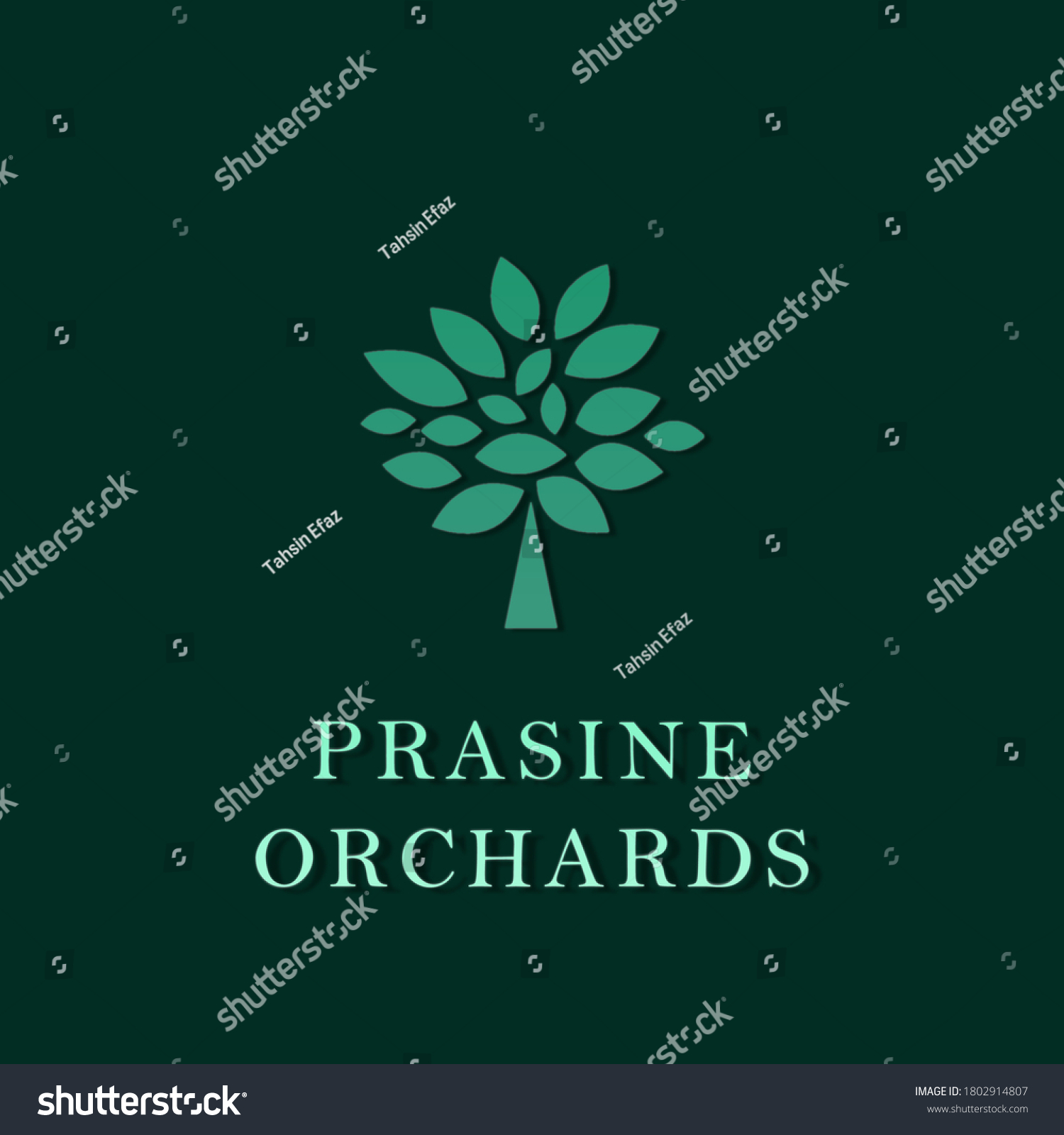 Natural Orchards Logo Vector Green Background: เวกเตอร์สต็อก (ปลอดค่า ...