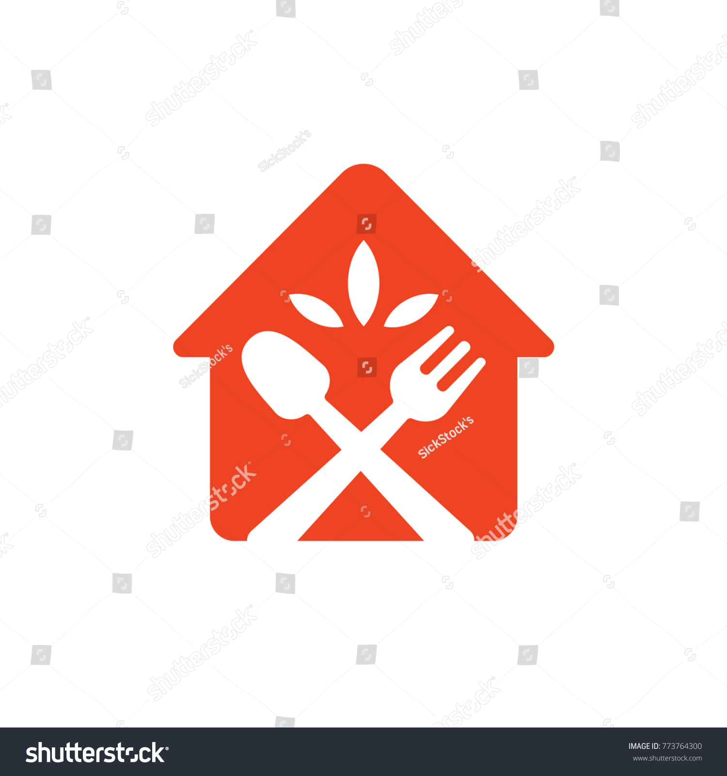 Natural Restaurant Leaf Symbol Logo Vector Stock Vector (Royalty Free ...
