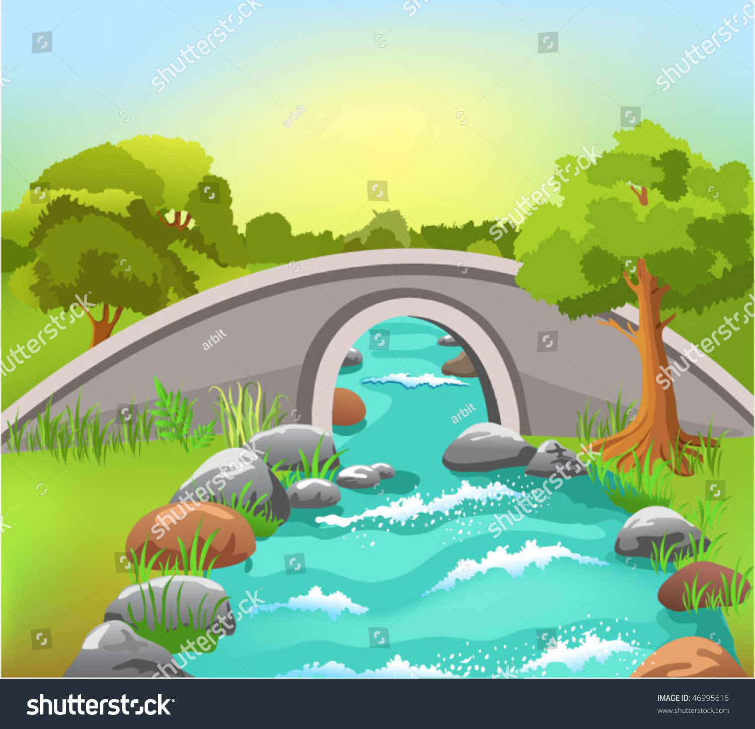 Natural Water Spring Stock Vector Illustration 46995616 : Shutterstock