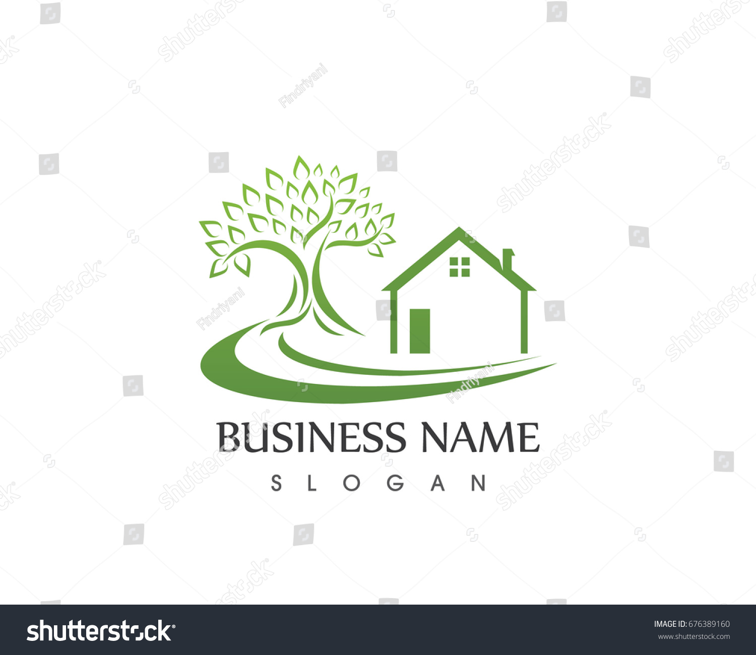 Nature Building Logo Stock Vector (Royalty Free) 676389160