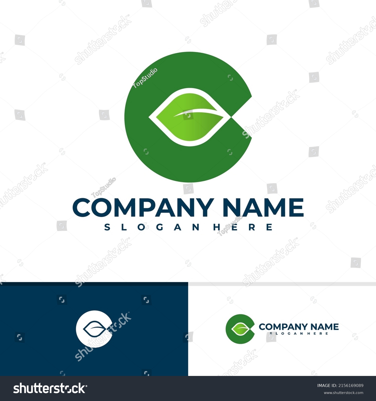 Nature C Logo Vector Template Creative Stock Vector (Royalty Free ...